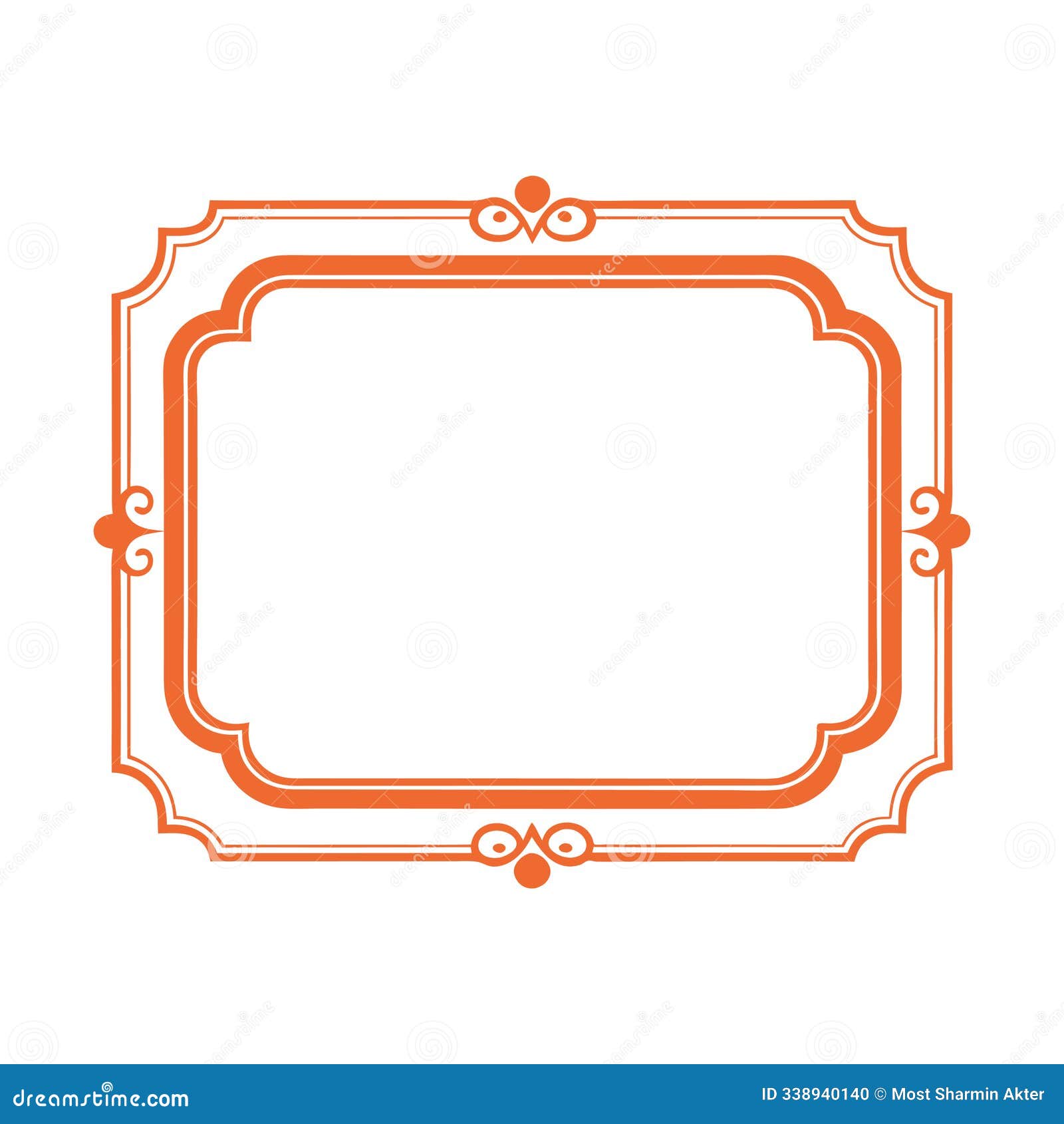 Vintage Rectangular Frame Vector Set – Elegant Ornamental Border ...