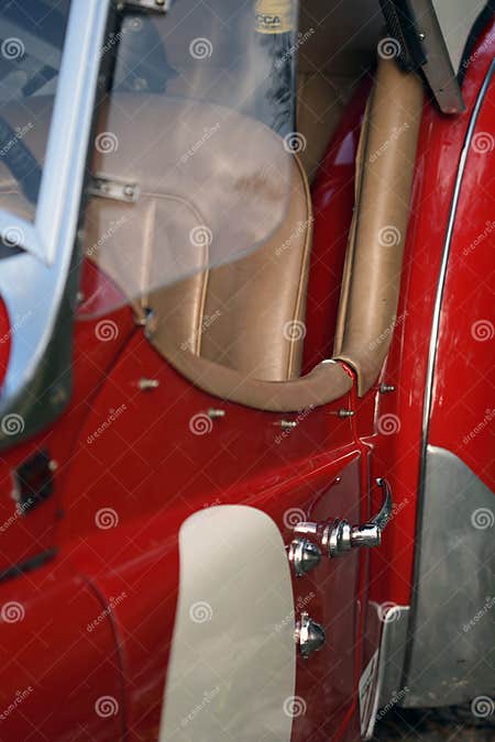 Vintage Red British Race Car Stock Image - Image of british, sportscar ...
