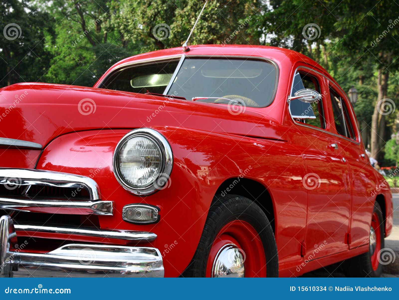 Vintage red car stock photo. Image of closeup, collector - 15610334