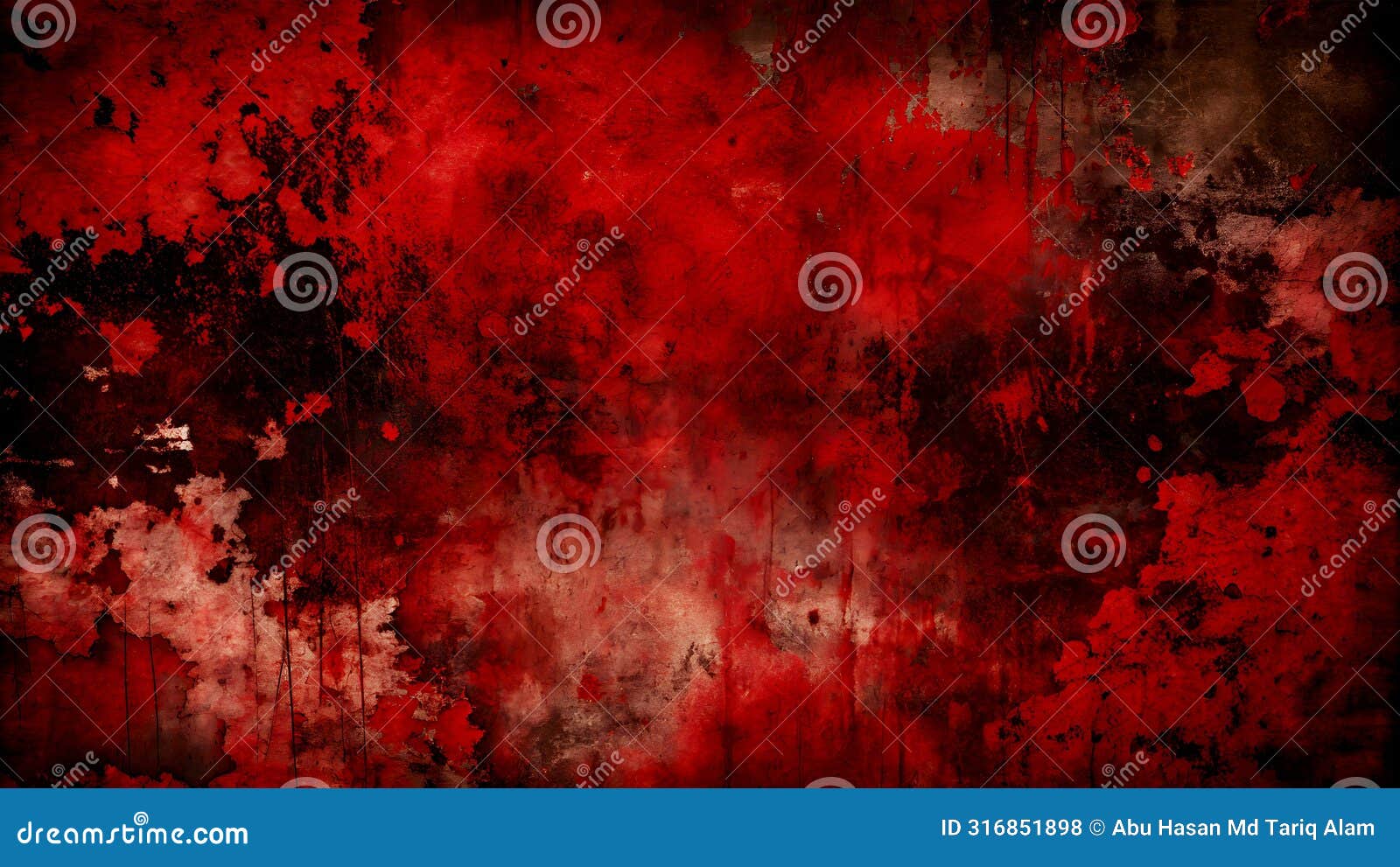 Vintage Red Grunge Texture on Worn Black Paper Stock Illustration ...