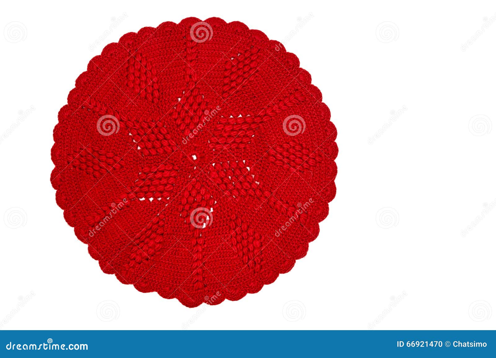 Vintage red knitted doily stock photo. Image of vintage - 66921470