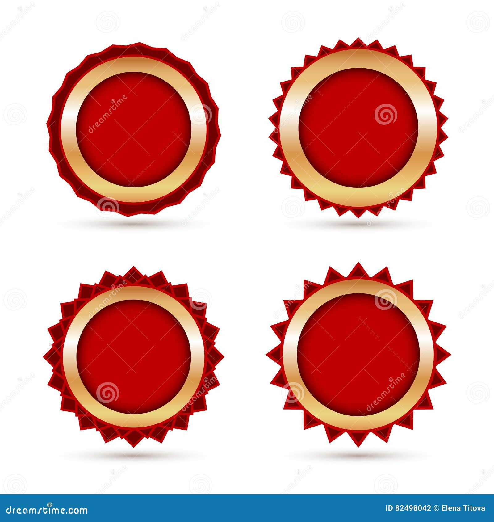 Vintage Red Labels Template Set. Stock Vector - Illustration of banner ...
