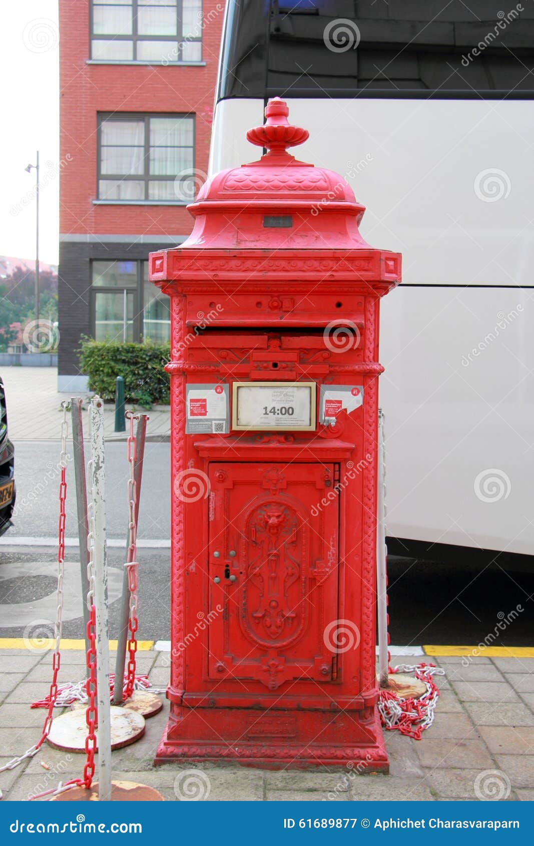 Vintage red post box stock image. Image of symbol, post - 61689877