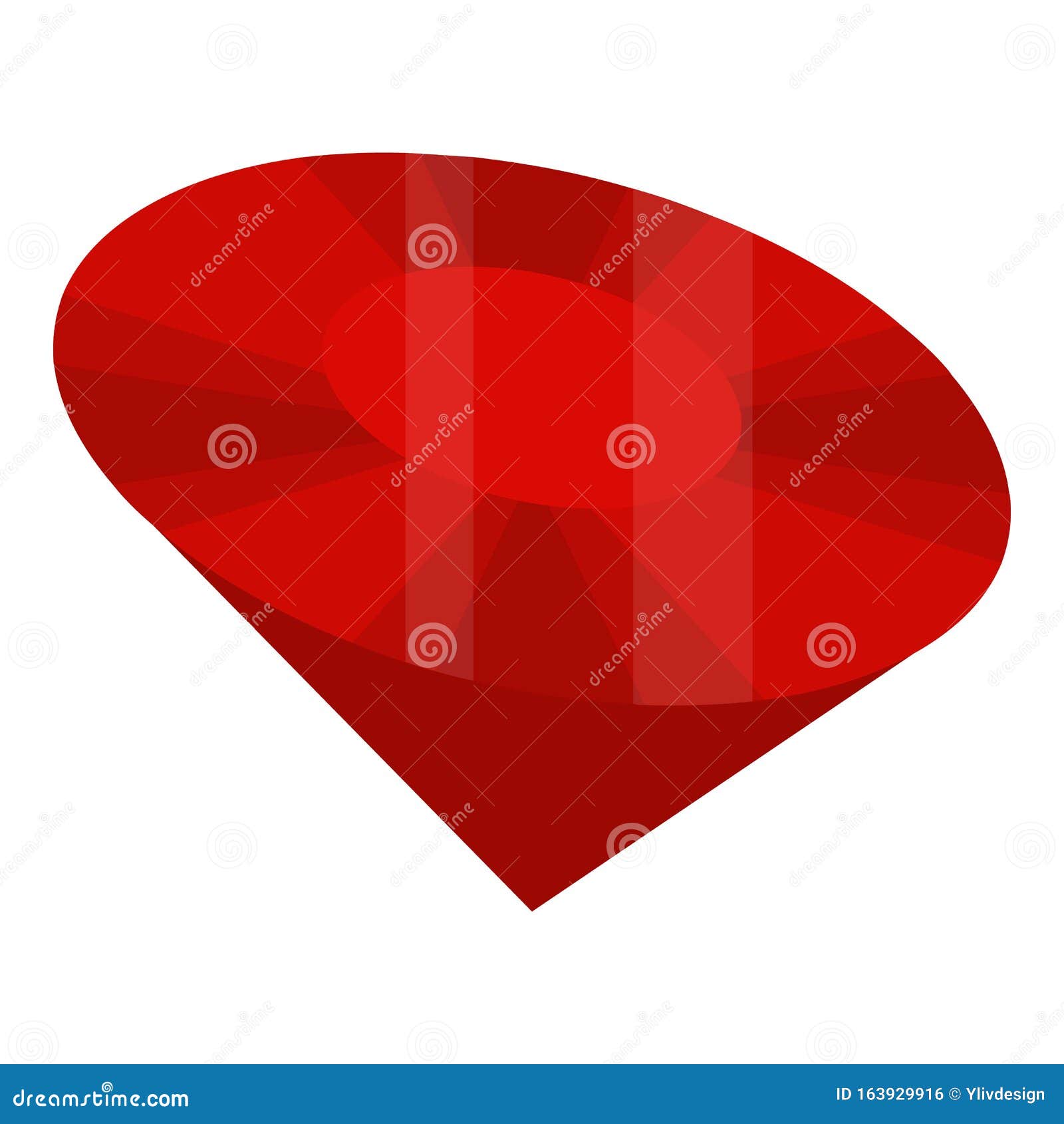 Vintage Red Ruby Icon, Isometric Style Stock Vector - Illustration of ...