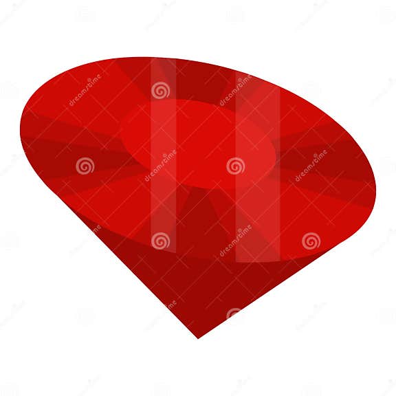 Vintage Red Ruby Icon, Isometric Style Stock Vector - Illustration of ...