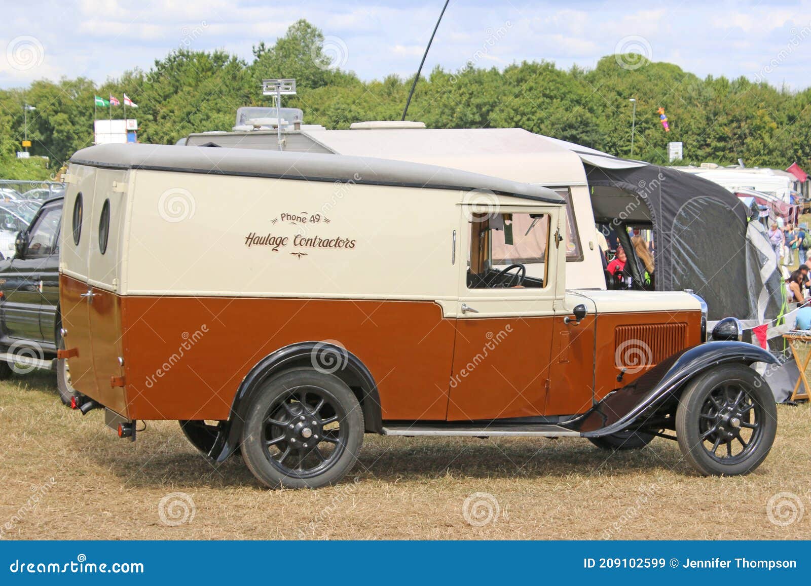 Vintage truck in a field stock image. Image of classic - 209102599