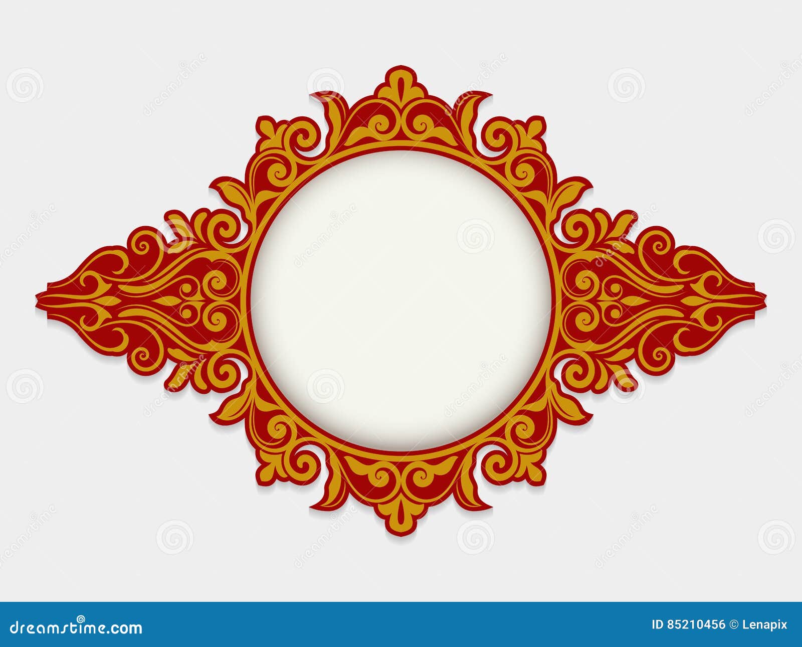 Vintage Red and Yellow Frame Design Stock Vector - Illustration of card ...
