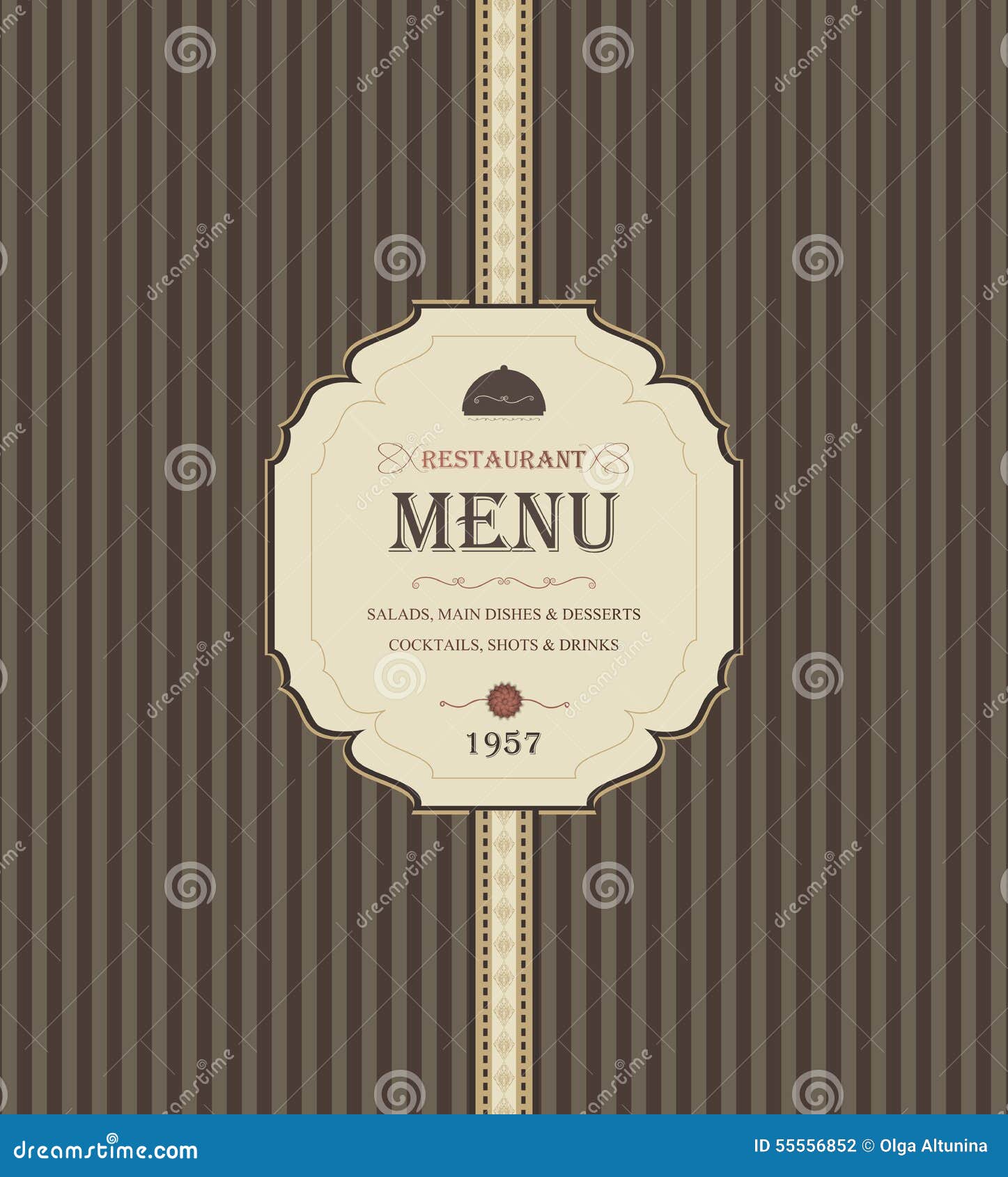 Vintage Restaurant Menu stock vector. Illustration of drink - 55556852