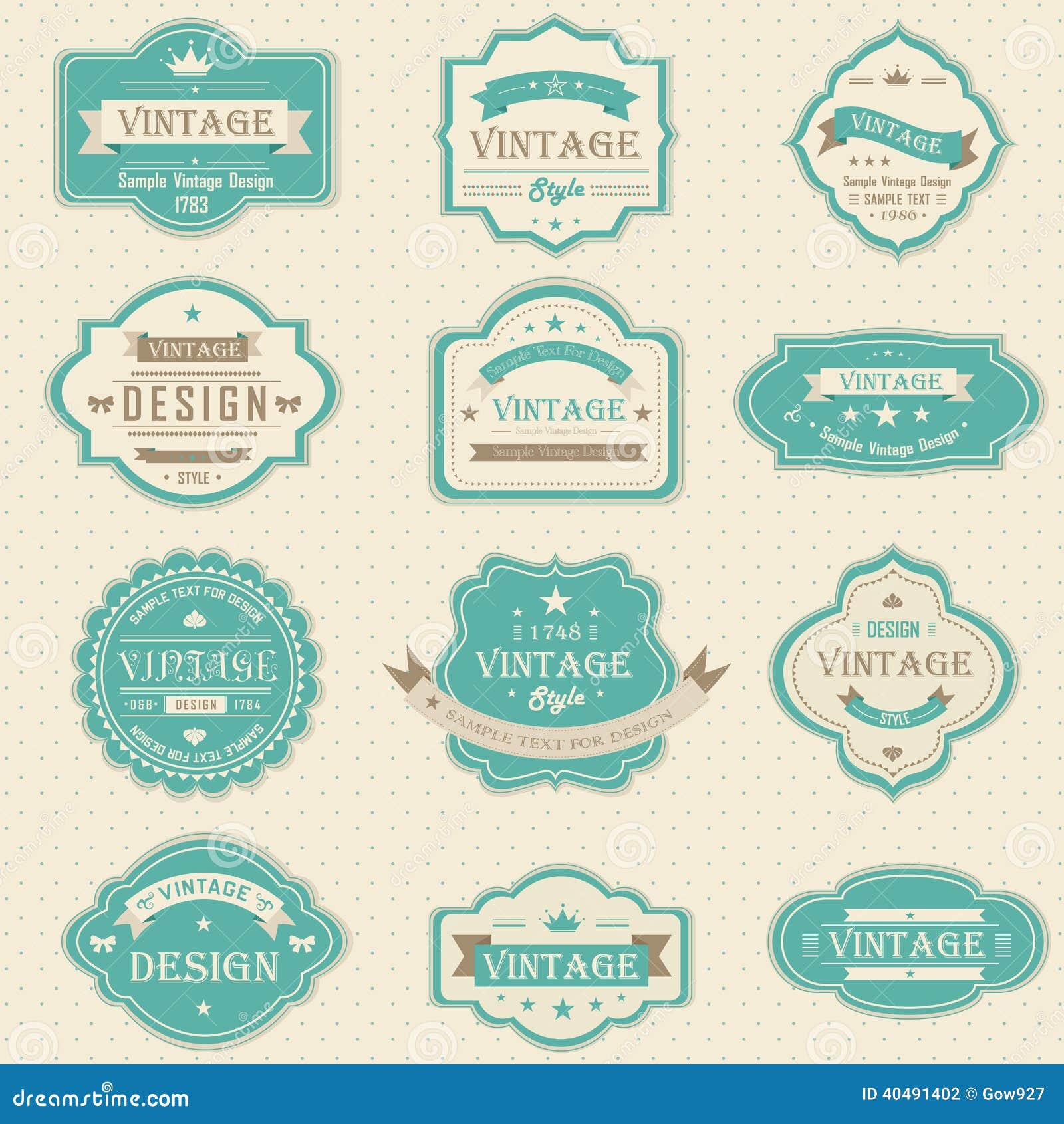 Sample Text And Logos Set On Vertical Rectangles Vector Illustration ...