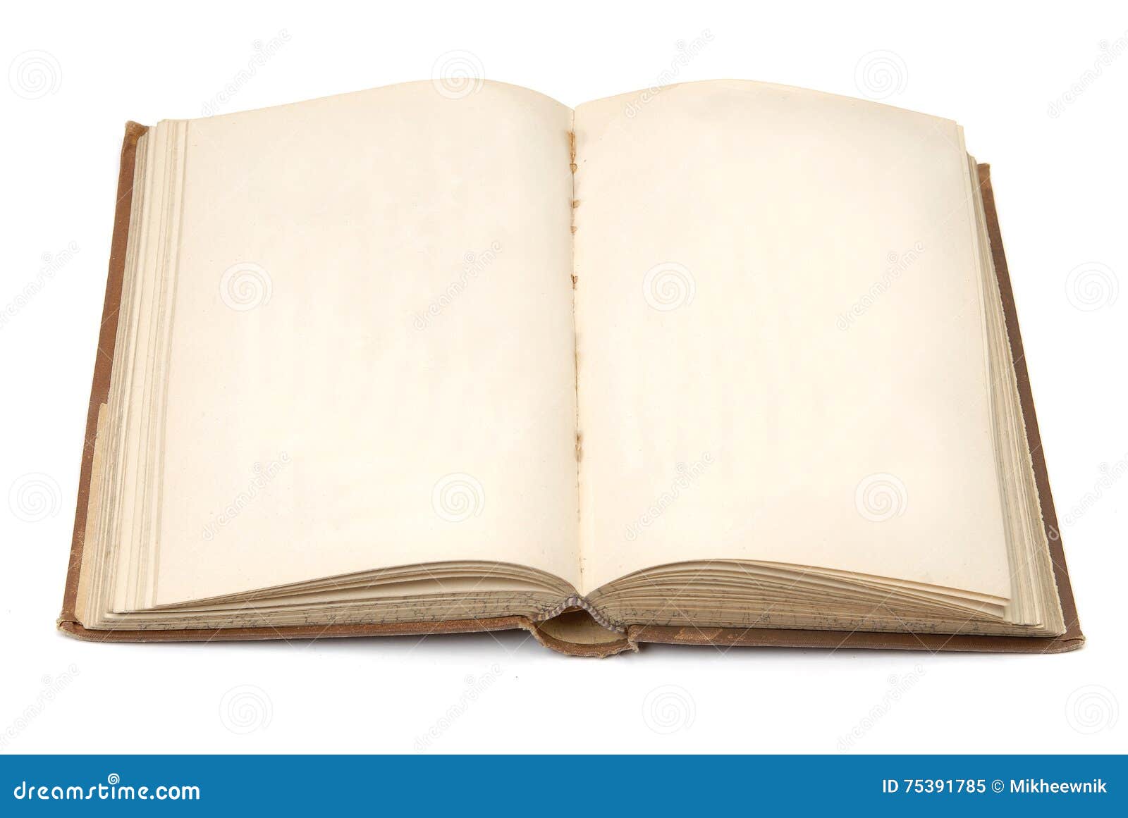 Vintage Retro Book with Plain Pages Stock Image - Image of history ...