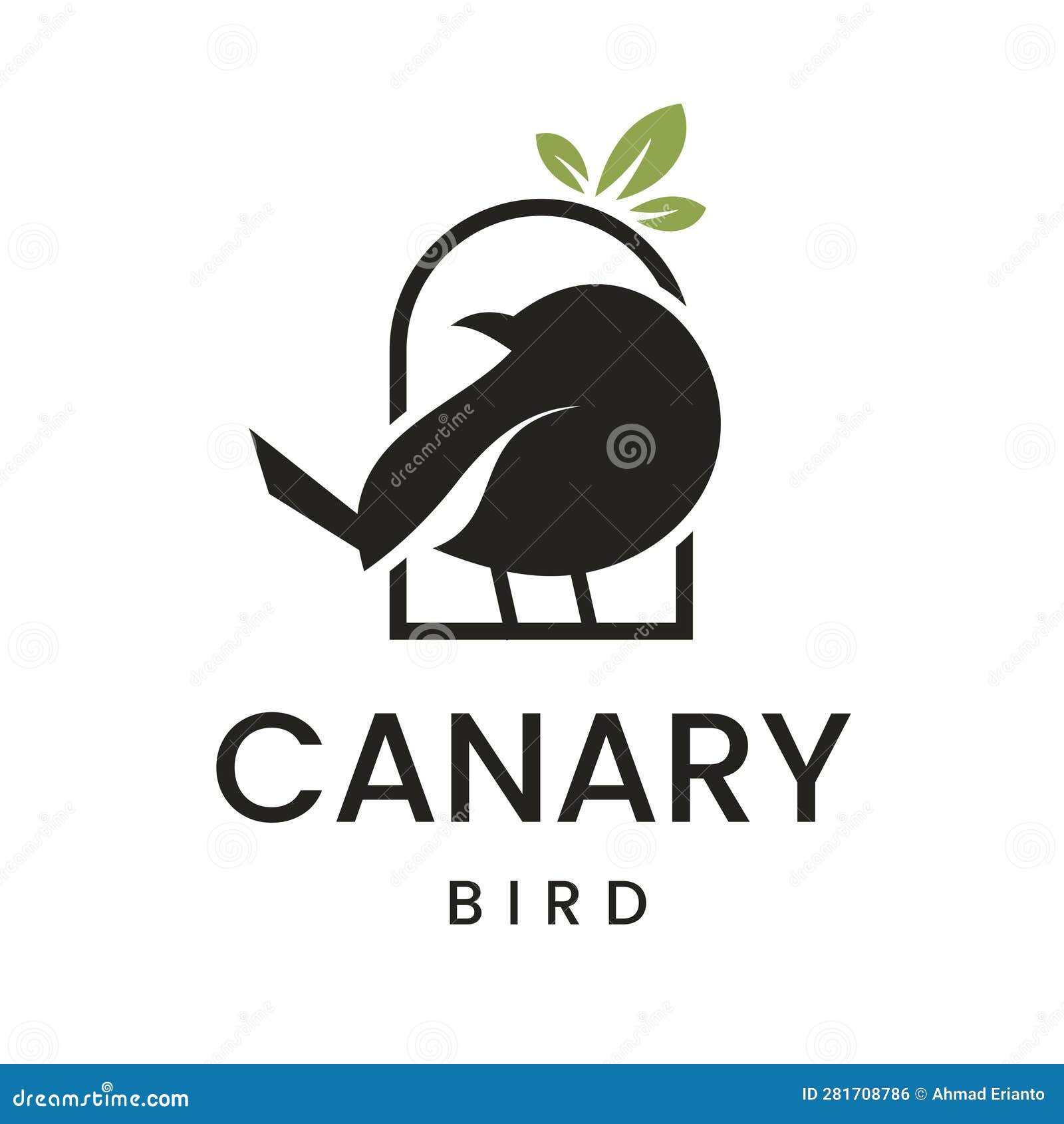 Vintage Retro Canary Logo Design Vector Illustration Premium Stock ...
