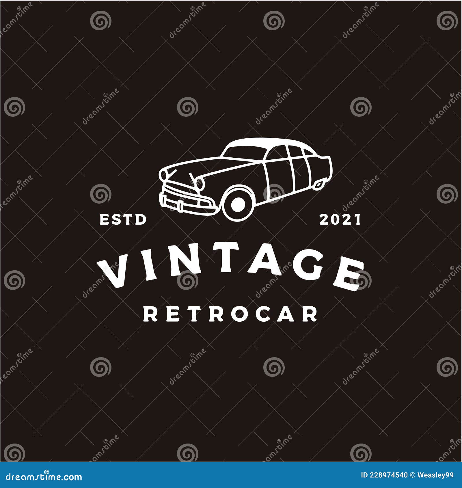 Vintage Retro Car Logo Design. Vintage or Classic or Retro Style Stock ...