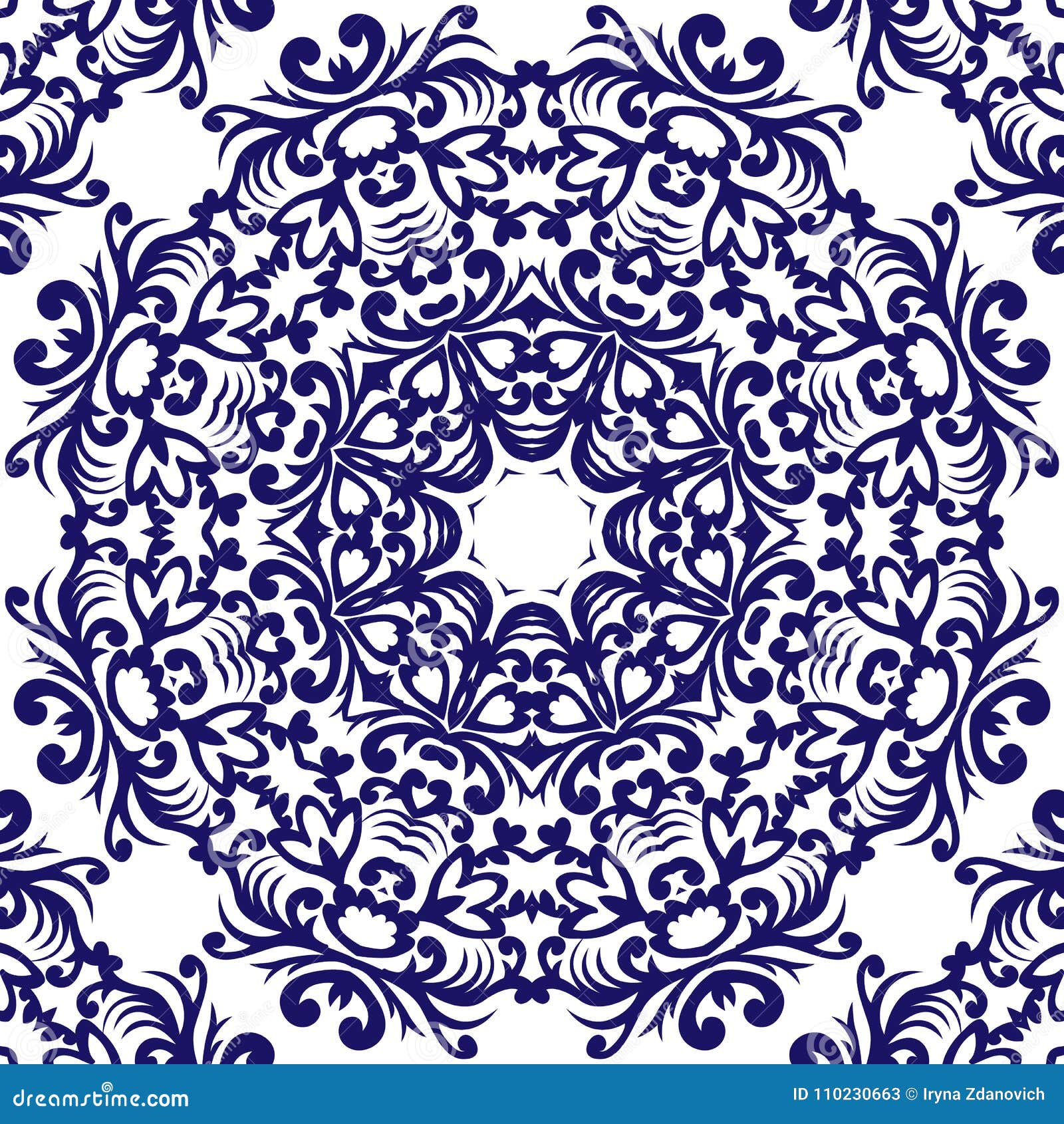 Vintage Retro Ceramic Tile Pattern. Vector Tile Pattern. Antique Stock ...