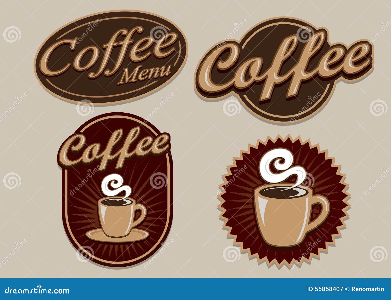 Vintage Retro Coffee Designs Stock Vector - Illustration of caffeine ...