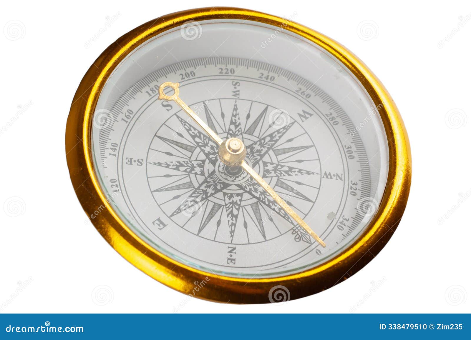 Vintage Retro Compass on White Stock Photo - Image of exploration ...