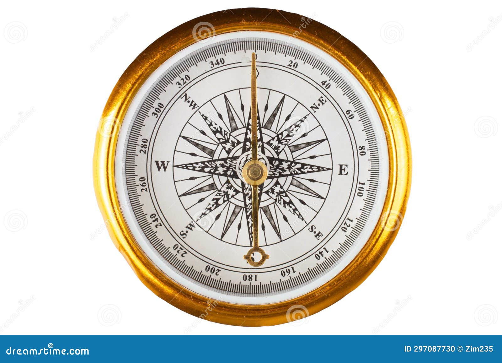 Vintage Retro Compass on White Stock Photo - Image of exploration ...