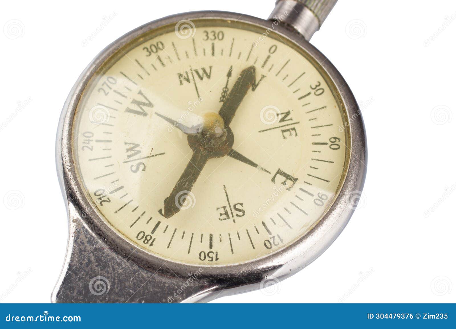Vintage Retro Compass on White Stock Photo - Image of ancient, tool ...