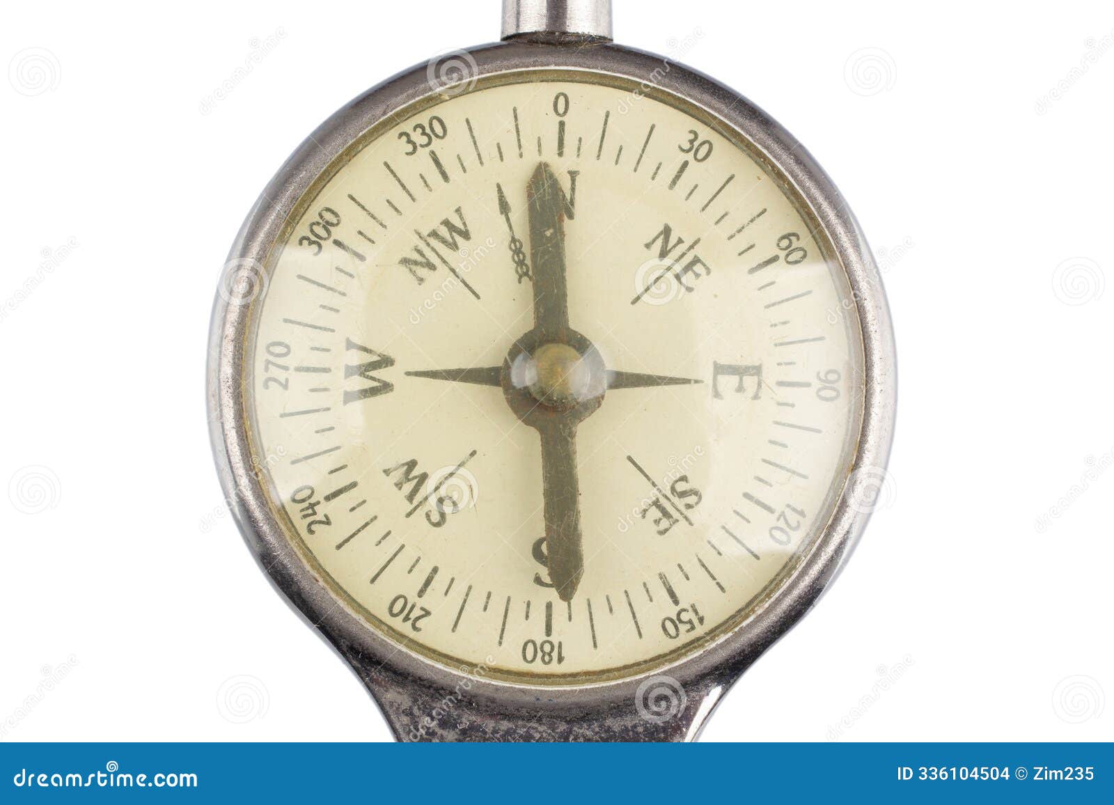 Vintage Retro Compass on White Stock Photo - Image of cartography ...