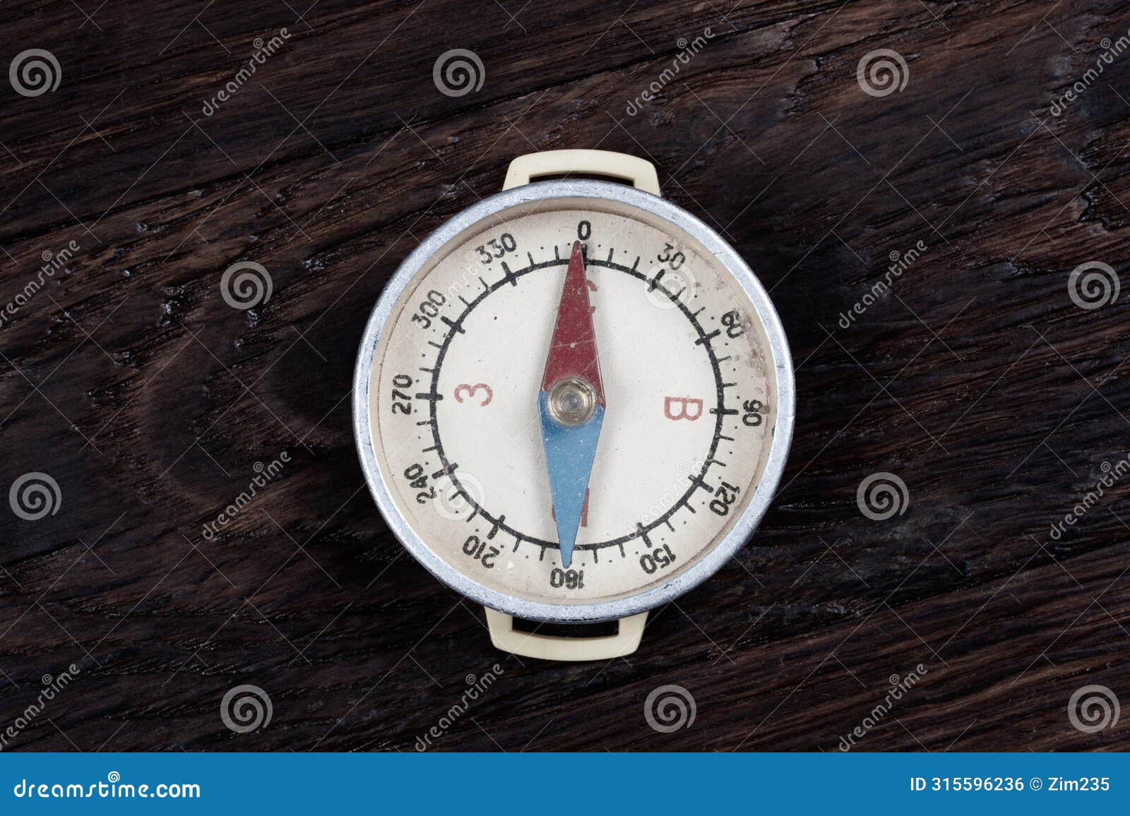 Vintage Retro Compass on Wooden Background Stock Photo - Image of ...