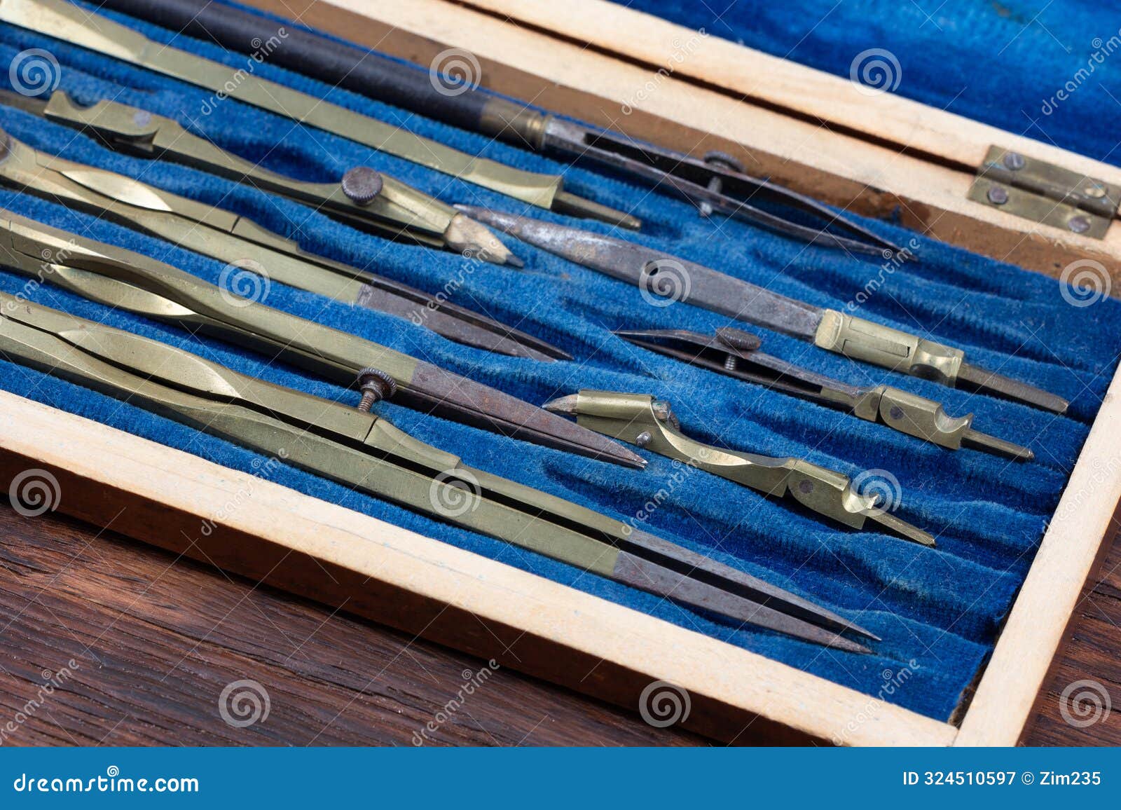 Vintage Retro Drawing Tools Set Stock Image - Image of drafting, sheet ...