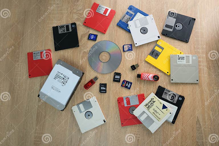Vintage Retro Electronic Data Storage Devices from the 80s, 90s, Cd ...
