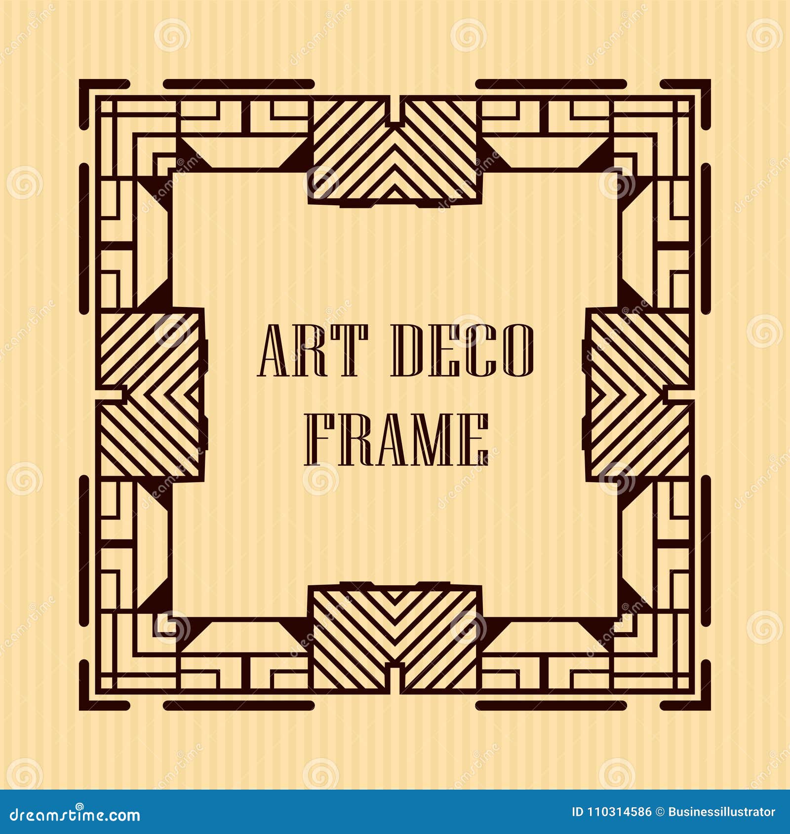 Art deco frame stock vector. Illustration of 1920s, black - 110314586