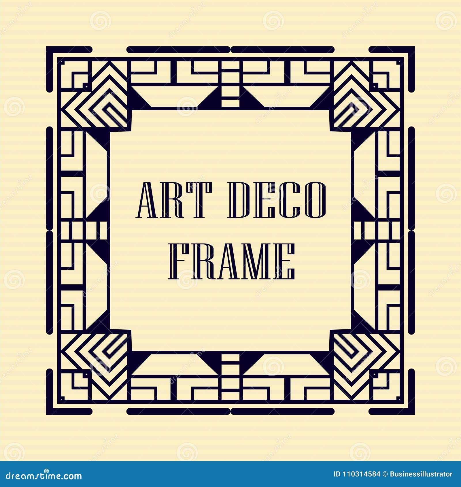 Art deco frame stock vector. Illustration of elegant - 110314584