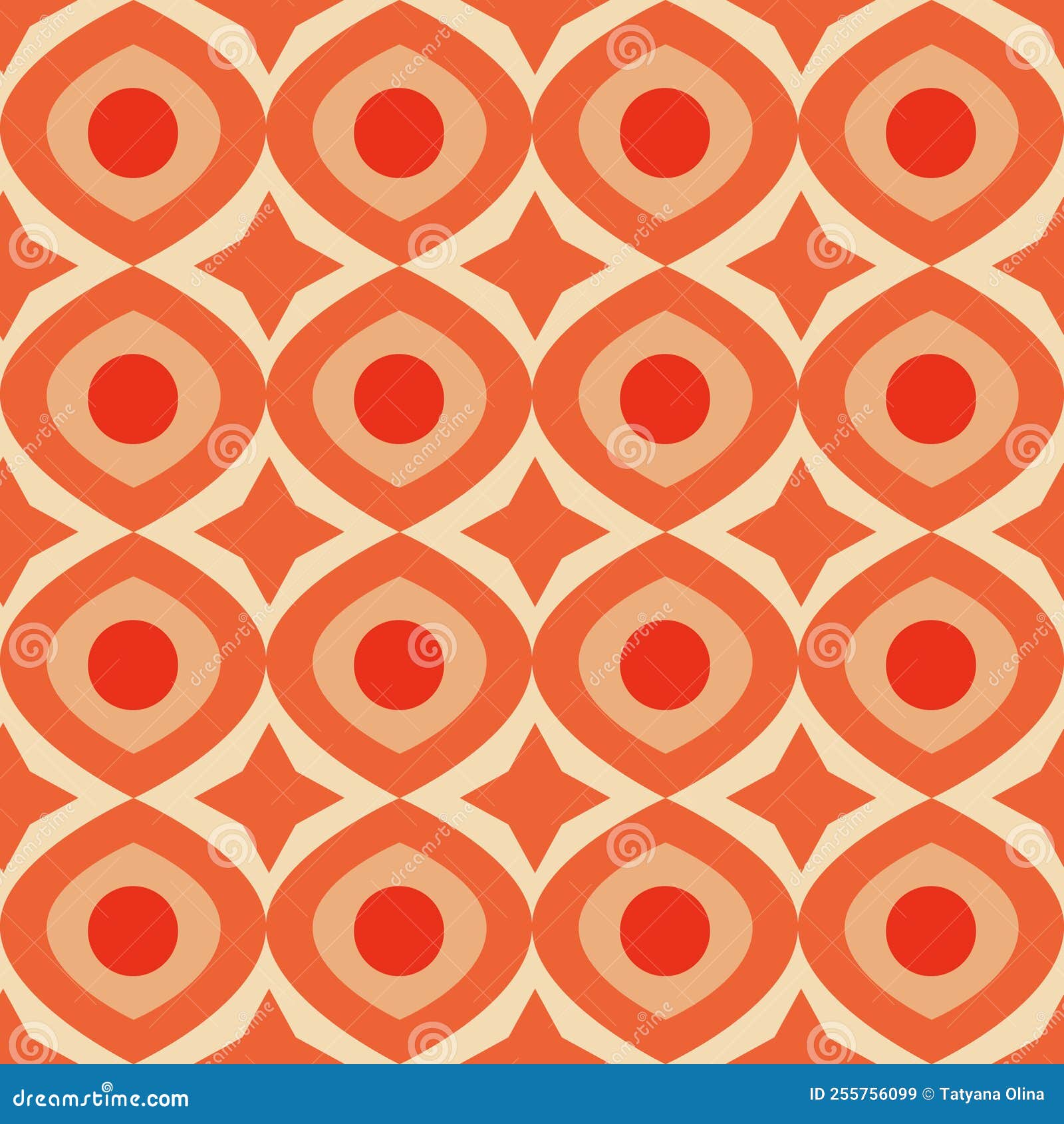 Vintage Retro Geometric Pattern in the Style of the 70s and 60s. Stock ...