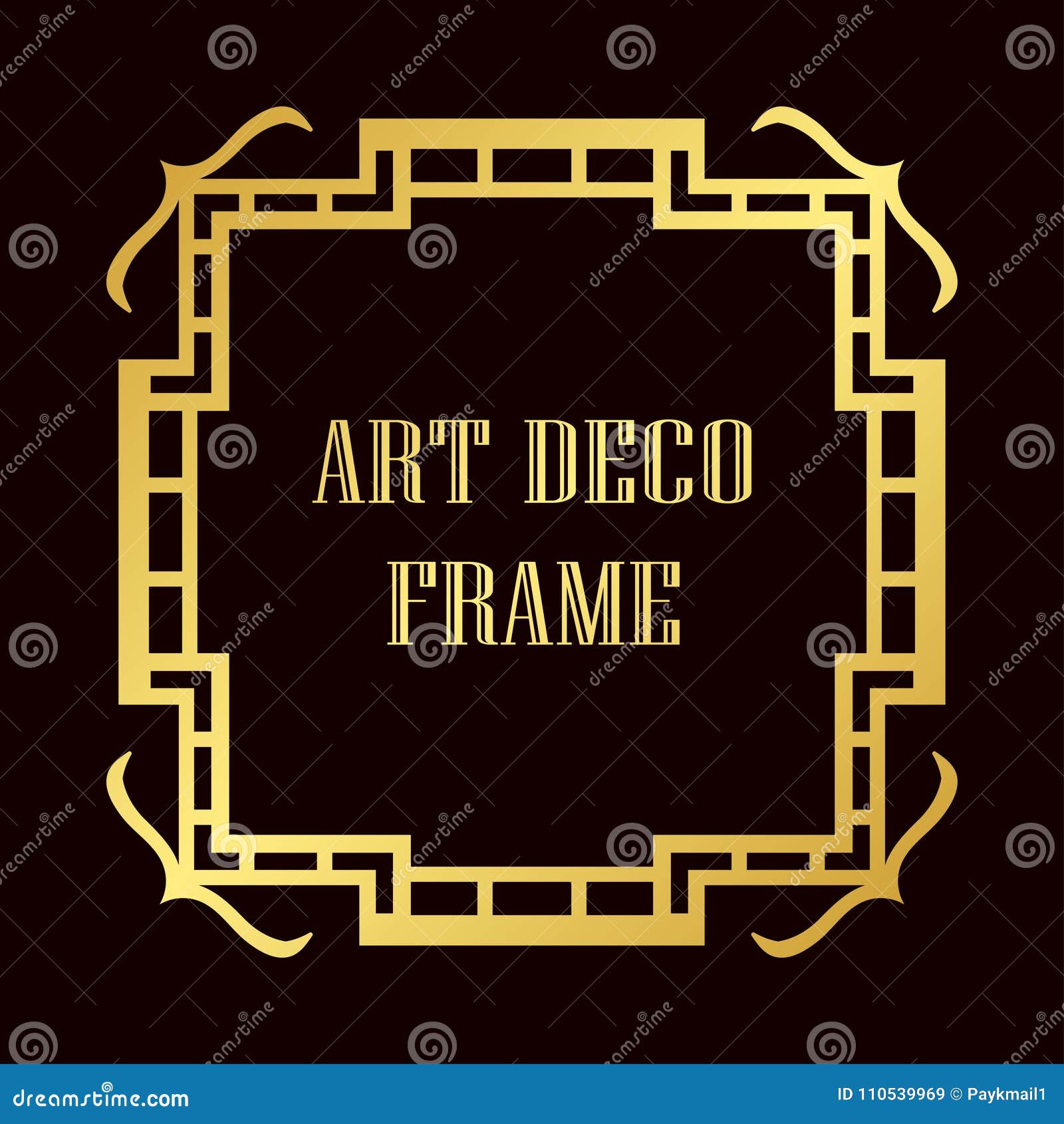 Art deco frame stock vector. Illustration of geometric - 110539969