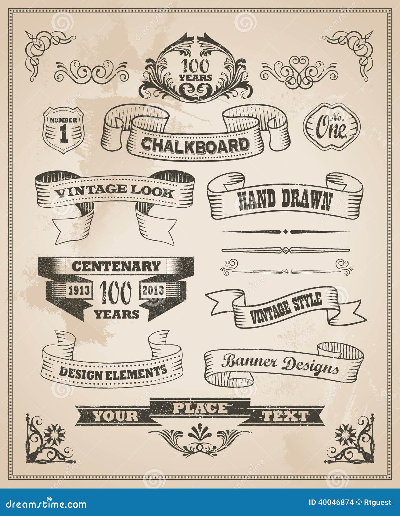 Retro Banner Vector Free Download