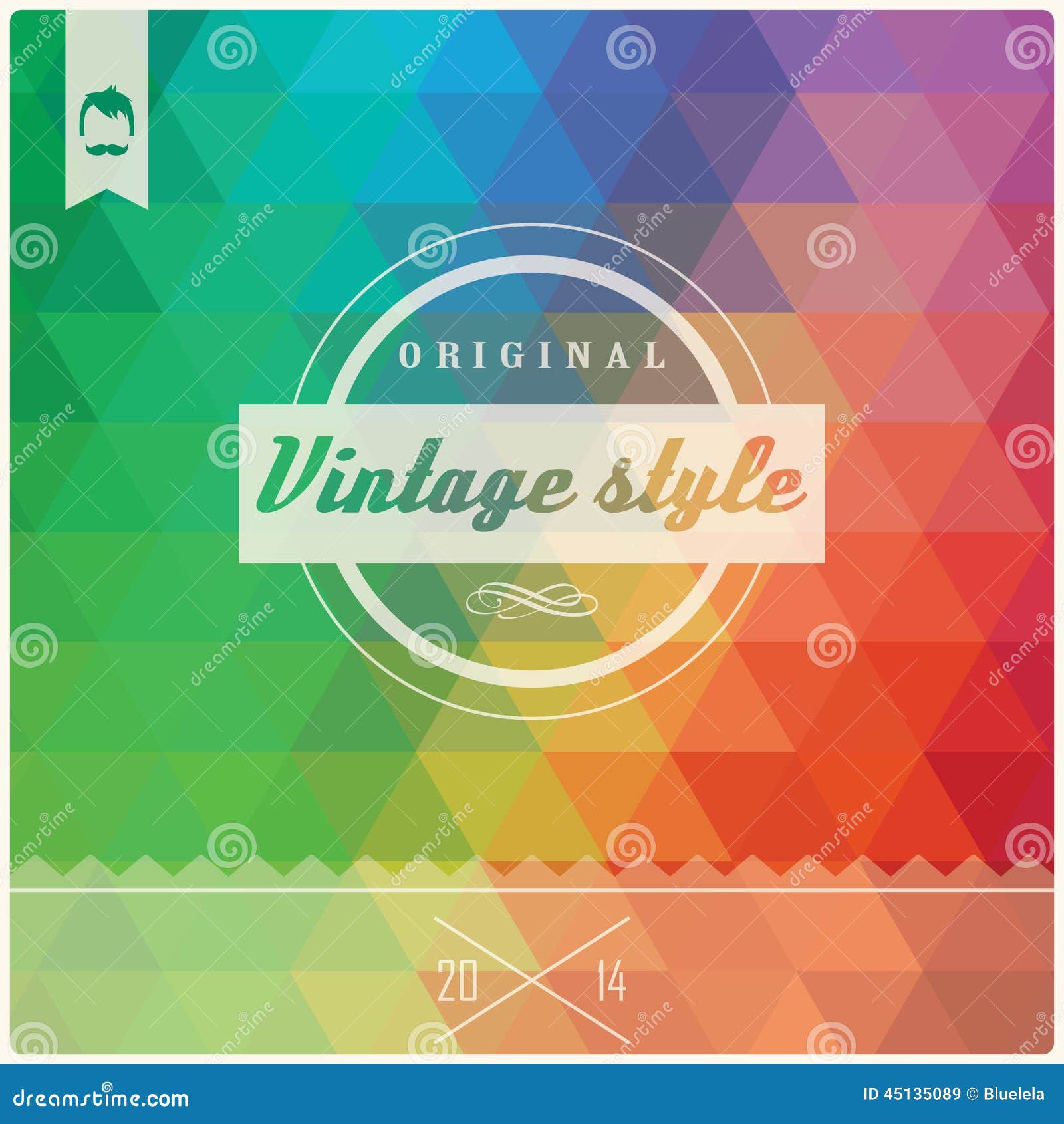 Vintage Retro Hipster Label, Typography, Geometric Design Stock Vector ...
