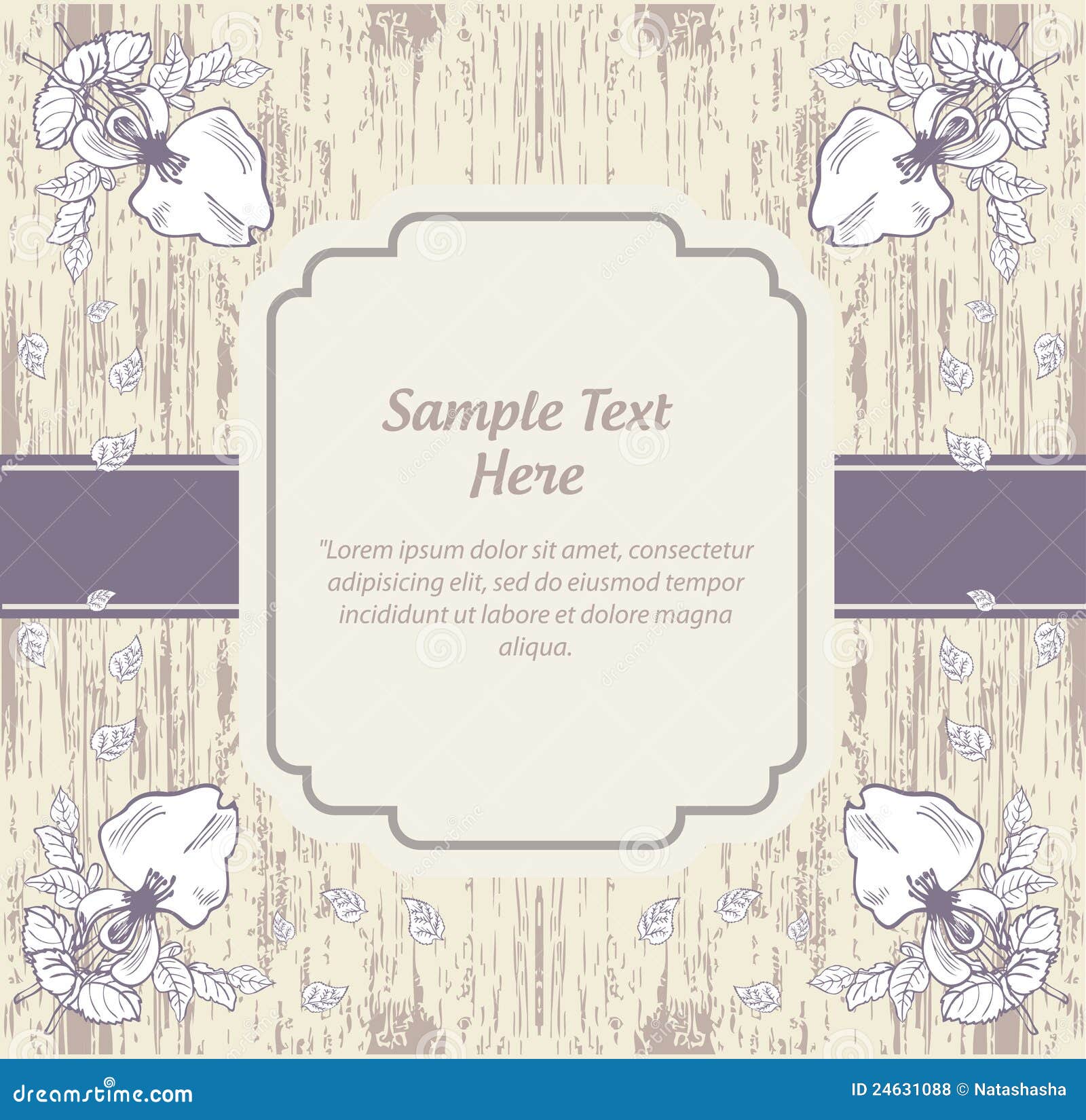 Vintage Retro Invitation Card Stock Vector - Illustration of signboard ...
