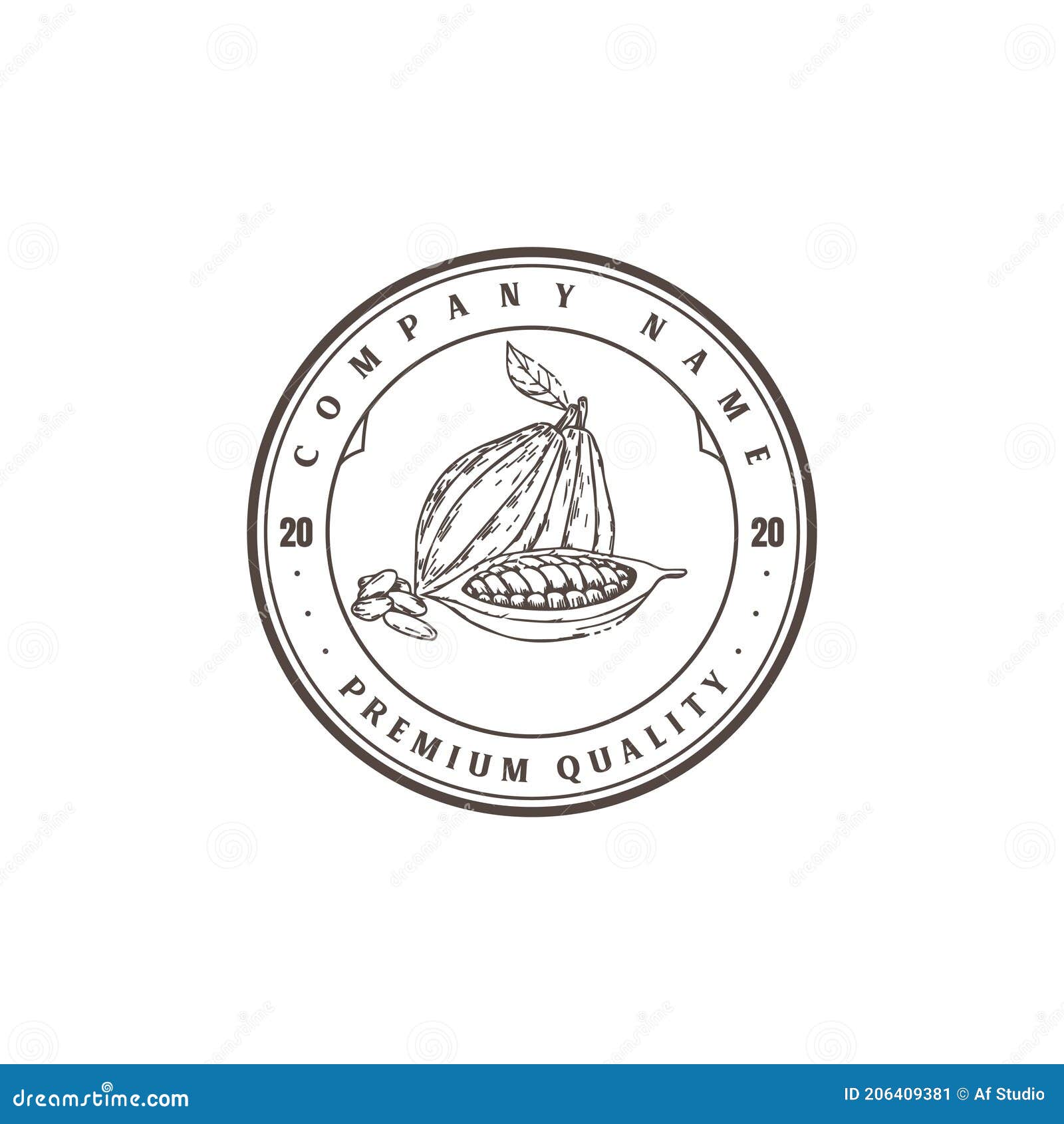 Vintage Retro Cocoa Cacao Chocolate Farm Product Label Logo Design ...