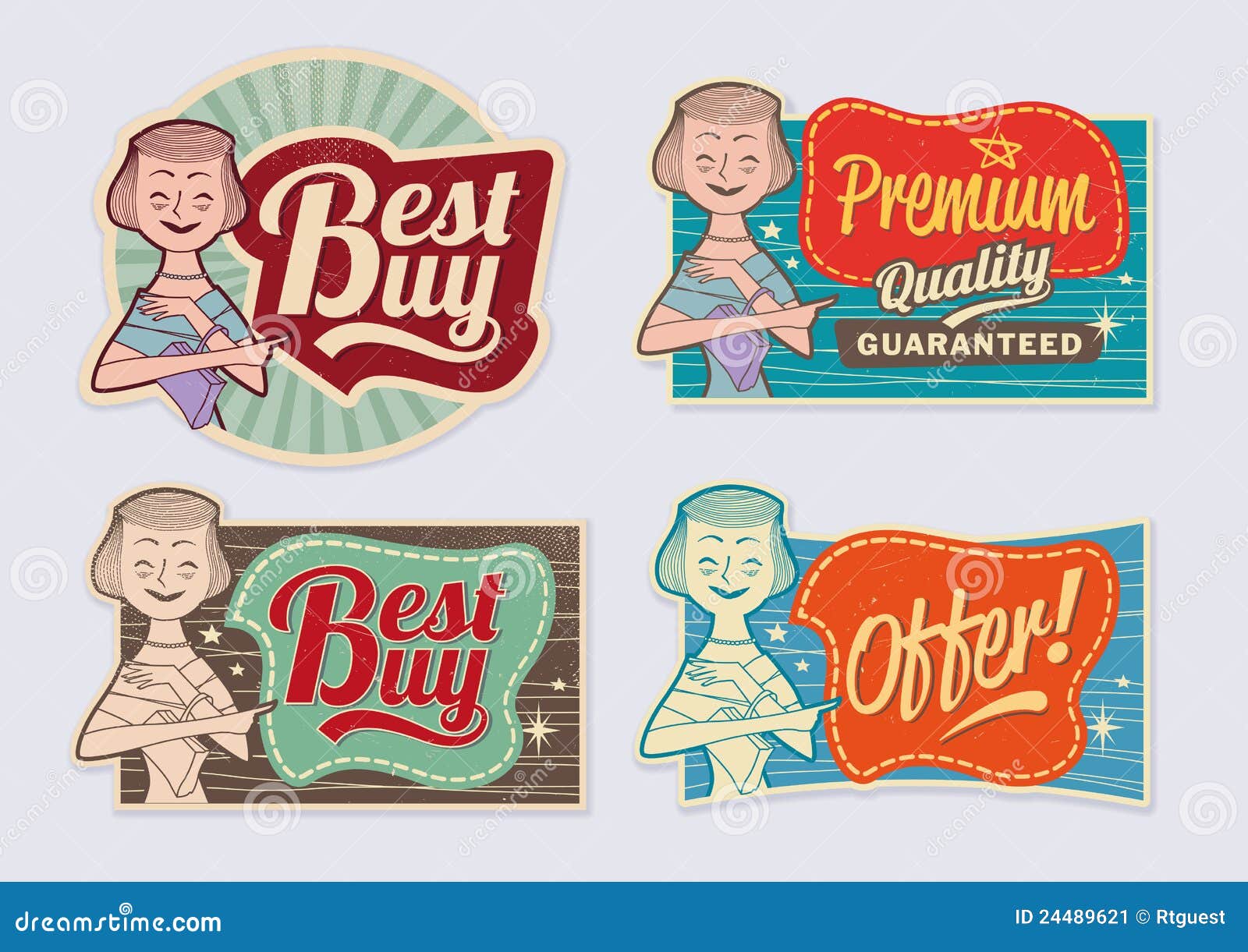 Vintage retro labels stock vector. Illustration of graphic - 24489621