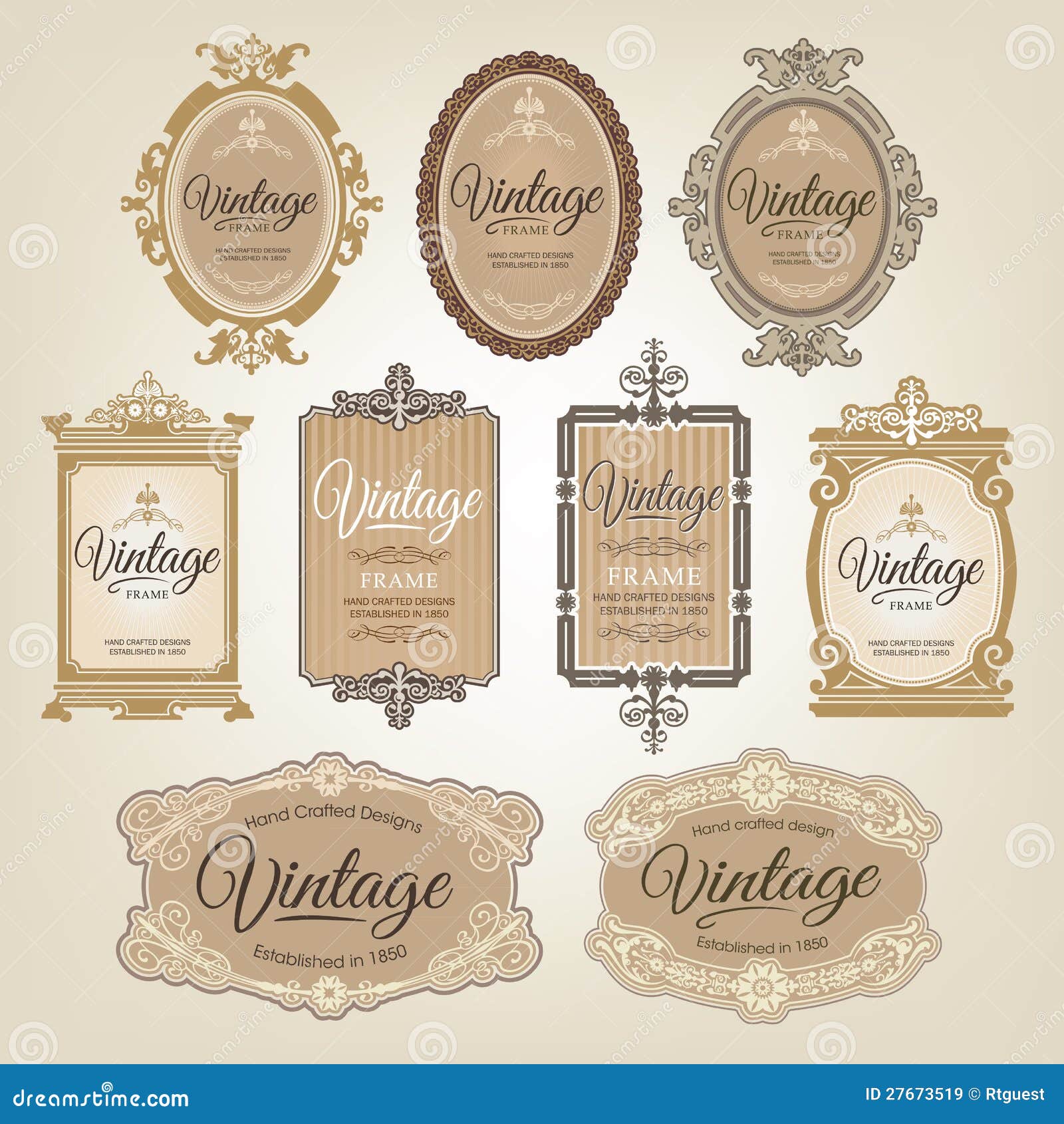 Vintage Retro Labels stock vector. Illustration of calligraphic - 27673519