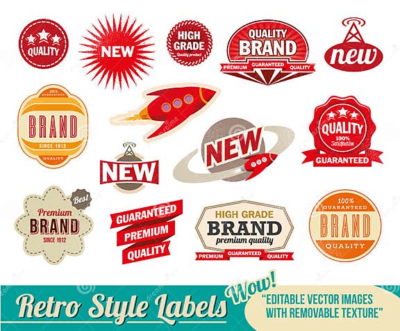 Vintage Retro Labels and Tags Stock Vector - Illustration of insurance ...