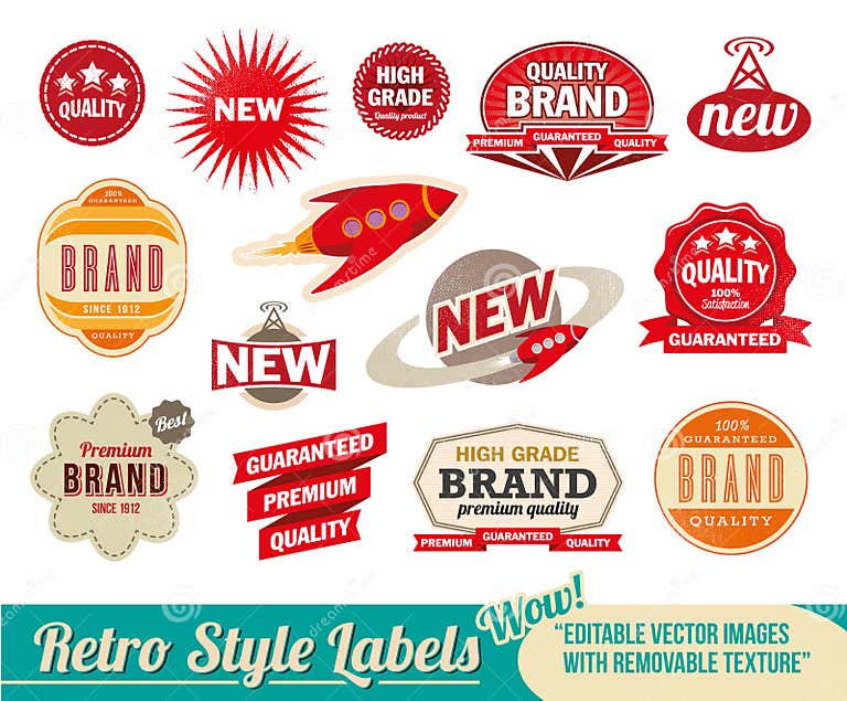 Vintage Retro Labels and Tags Stock Vector - Illustration of insurance ...