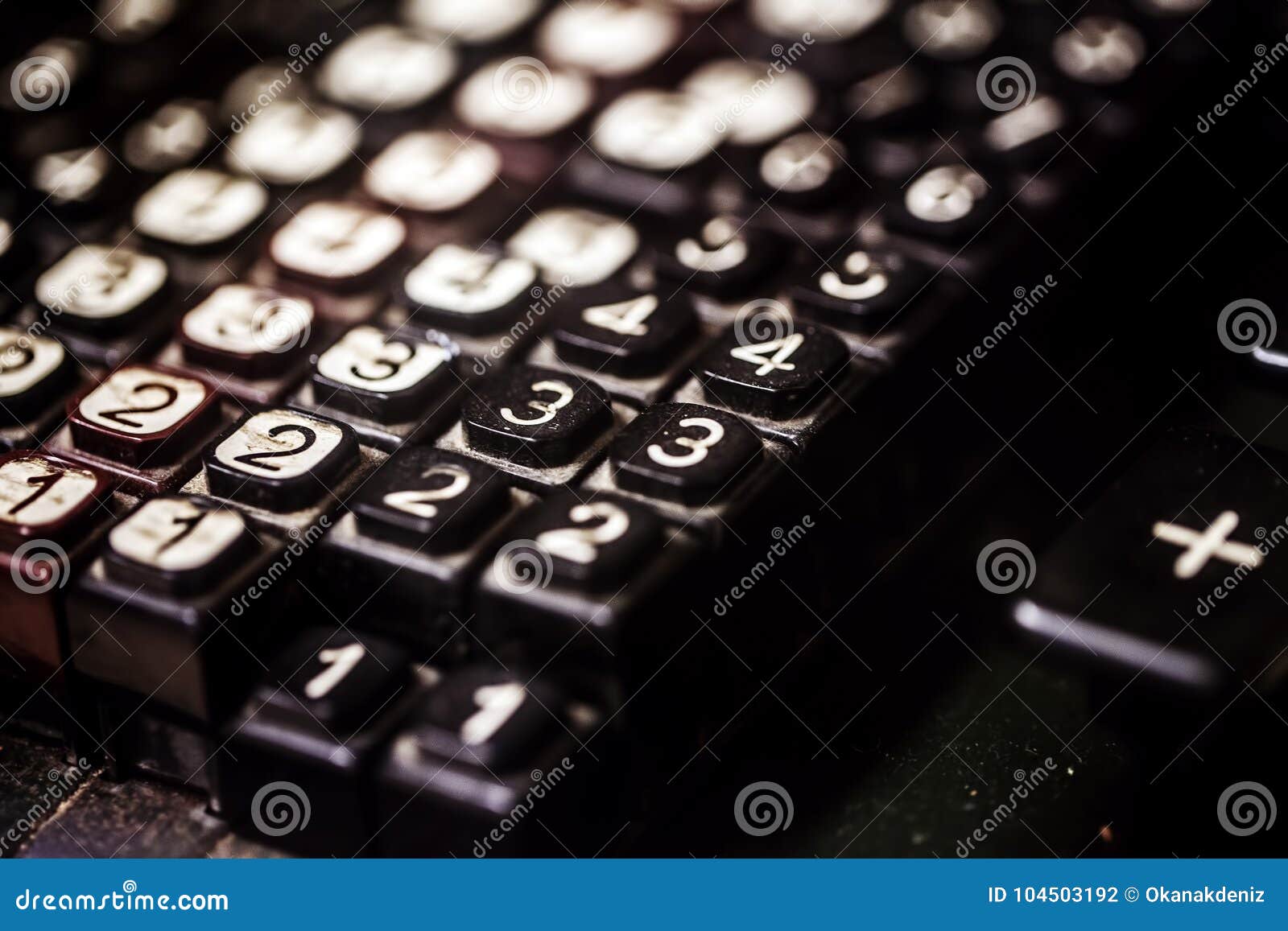 Vintage Retro Old Calculator Stock Photo - Image of math, addition ...