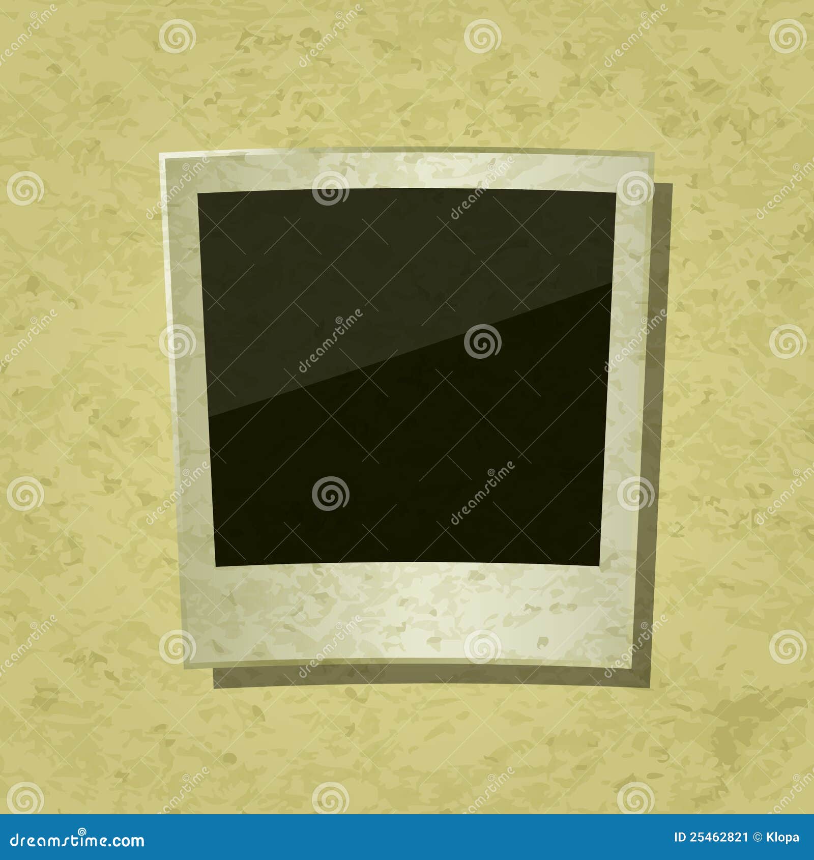 Vintage Retro Photo Frame Template Stock Illustration - Illustration of ...