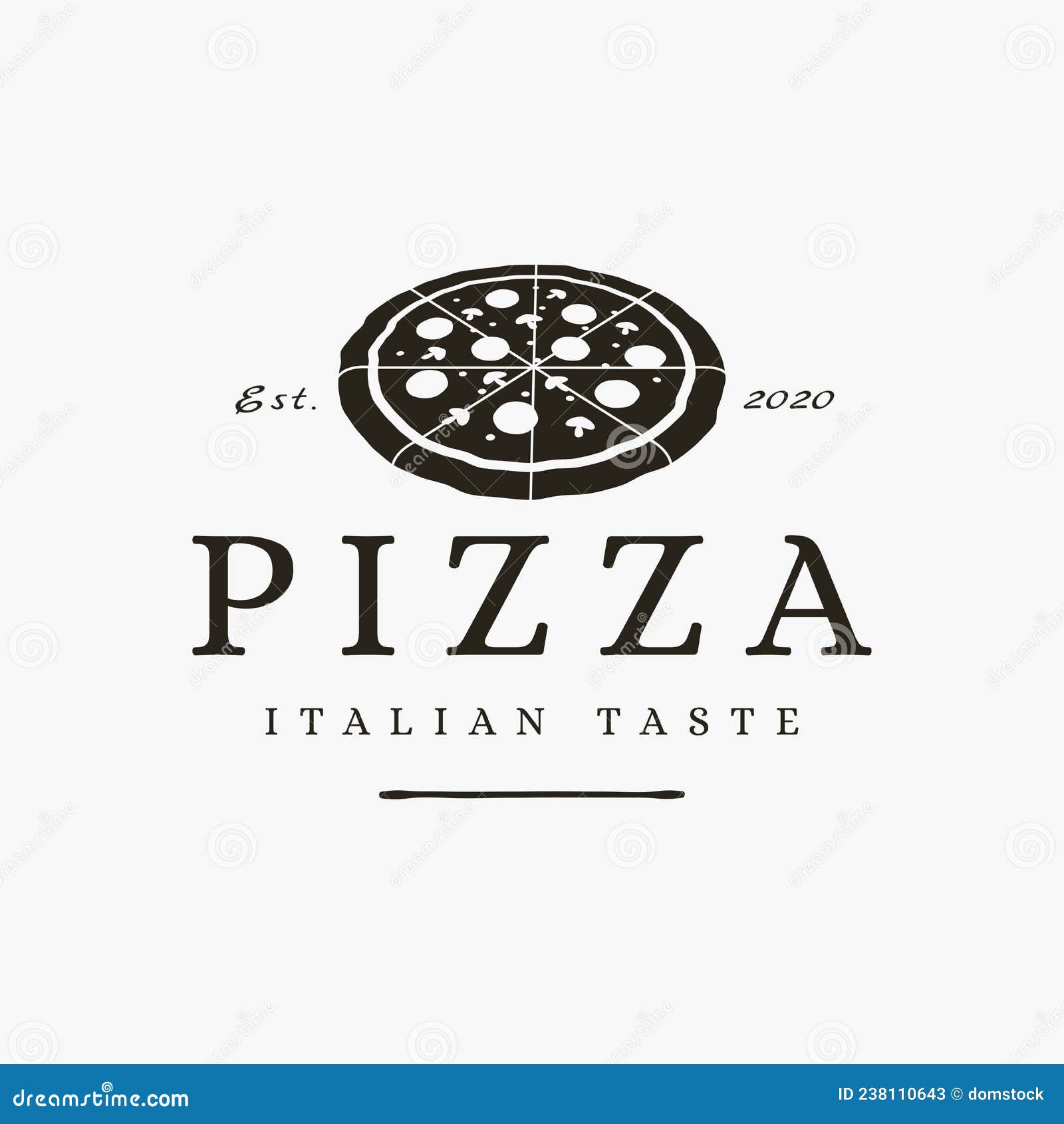 Retro Pizza Sign, Poster, Template Or Pizza Box Design Cartoon Vector ...