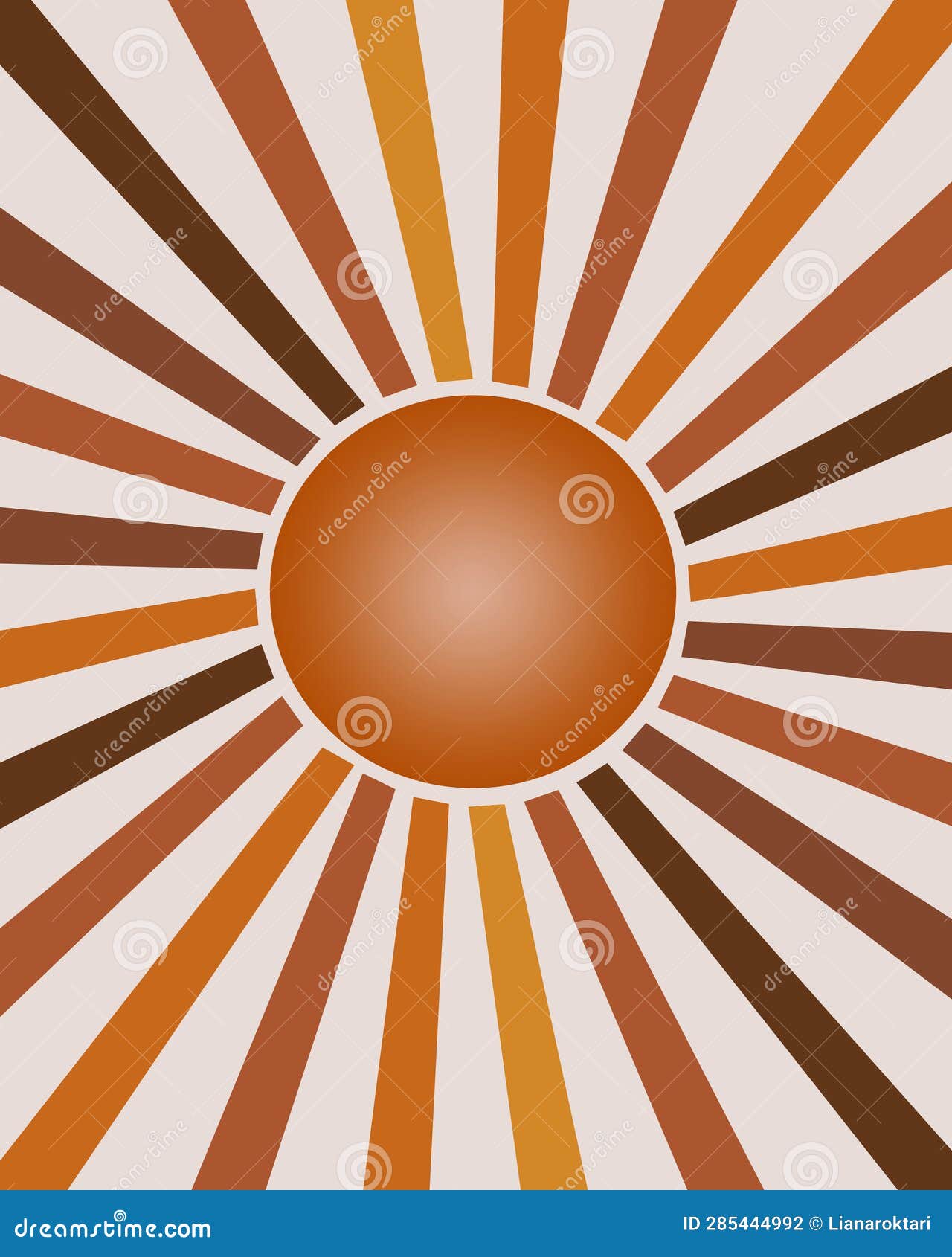 Vintage Retro Rising Sun Wallpaper Background Stock Illustration ...