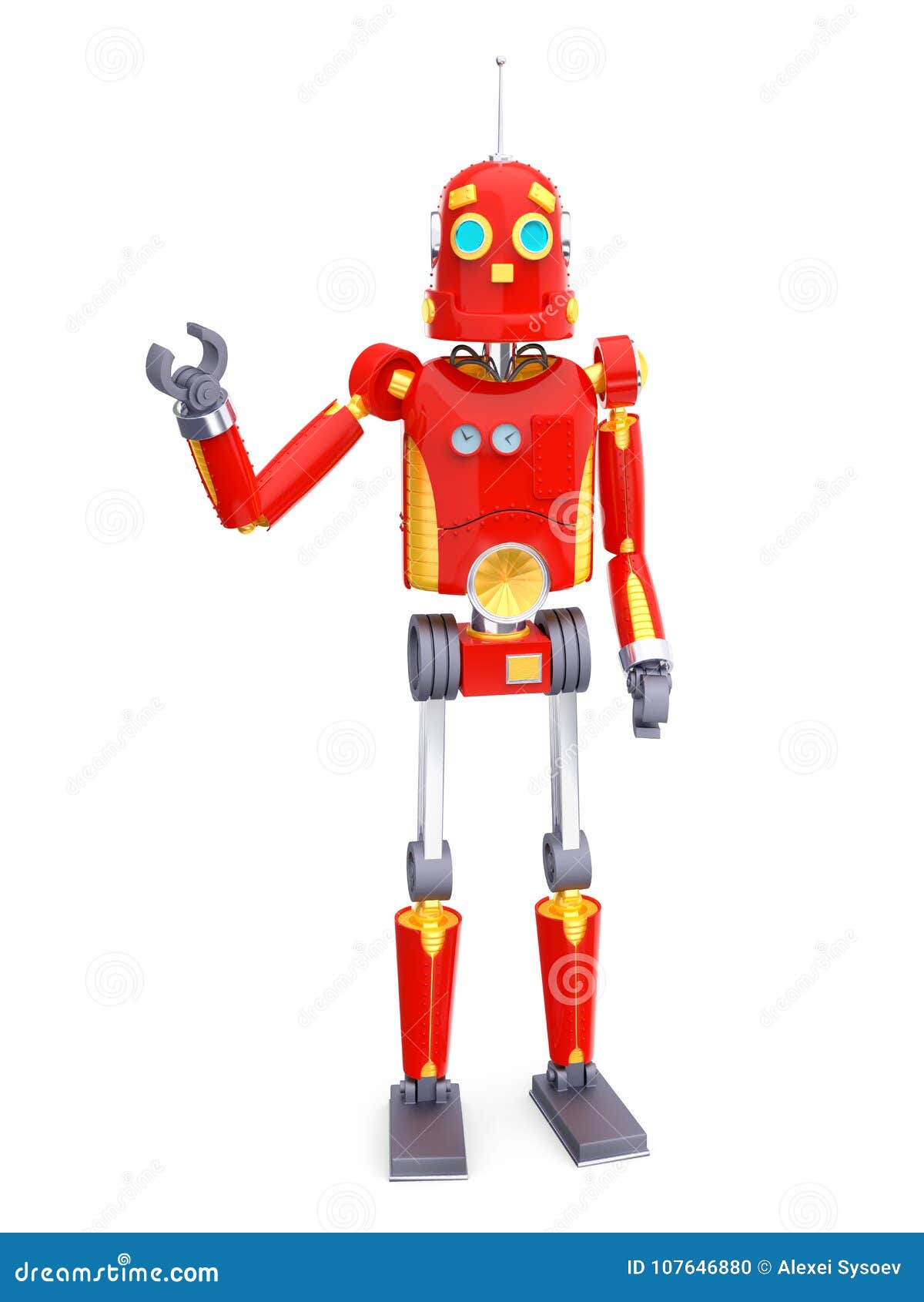 Vintage retro robot stock illustration. Illustration of mechanical ...