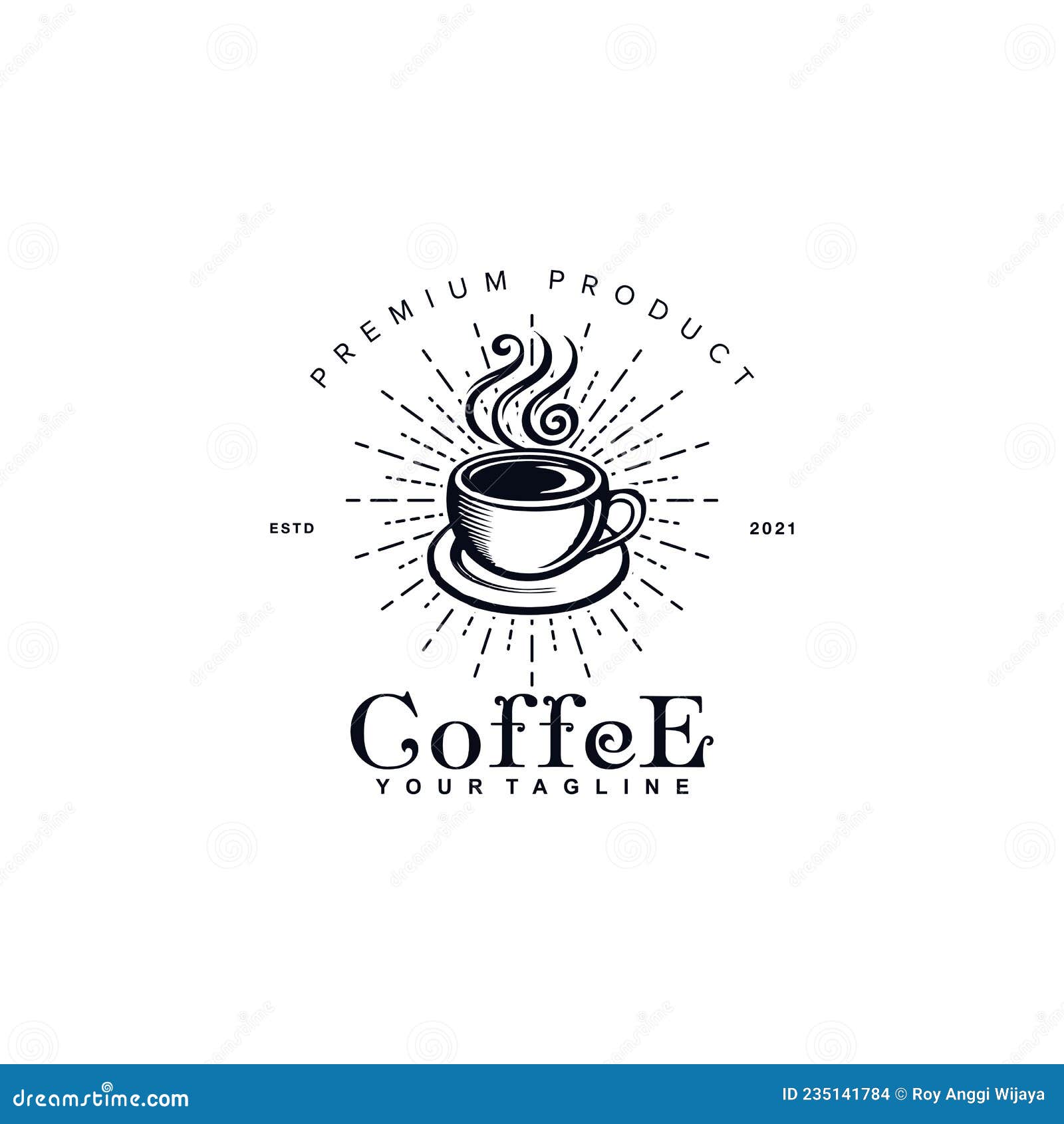 Vintage Retro Rustic Coffee Shop Logo Vector Design Template ...