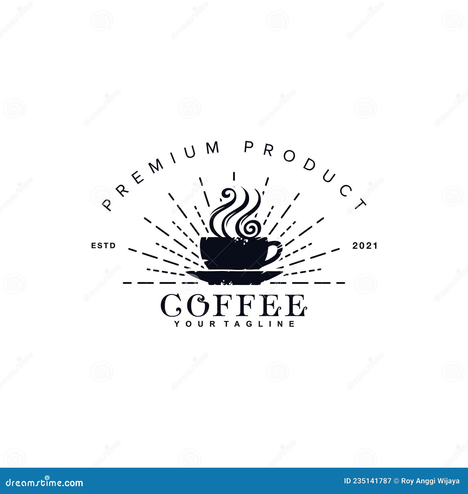 Vintage Retro Rustic Coffee Shop Logo Vector Design Template ...