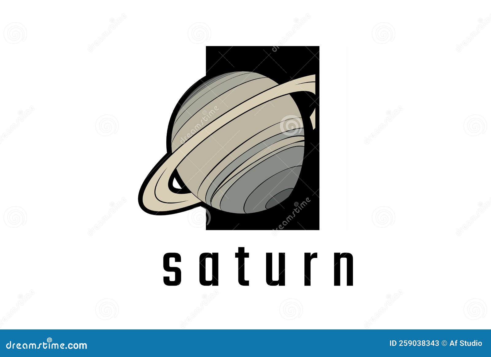Vintage Retro Saturn Planet Symbol for Space Science Logo Design Vector ...