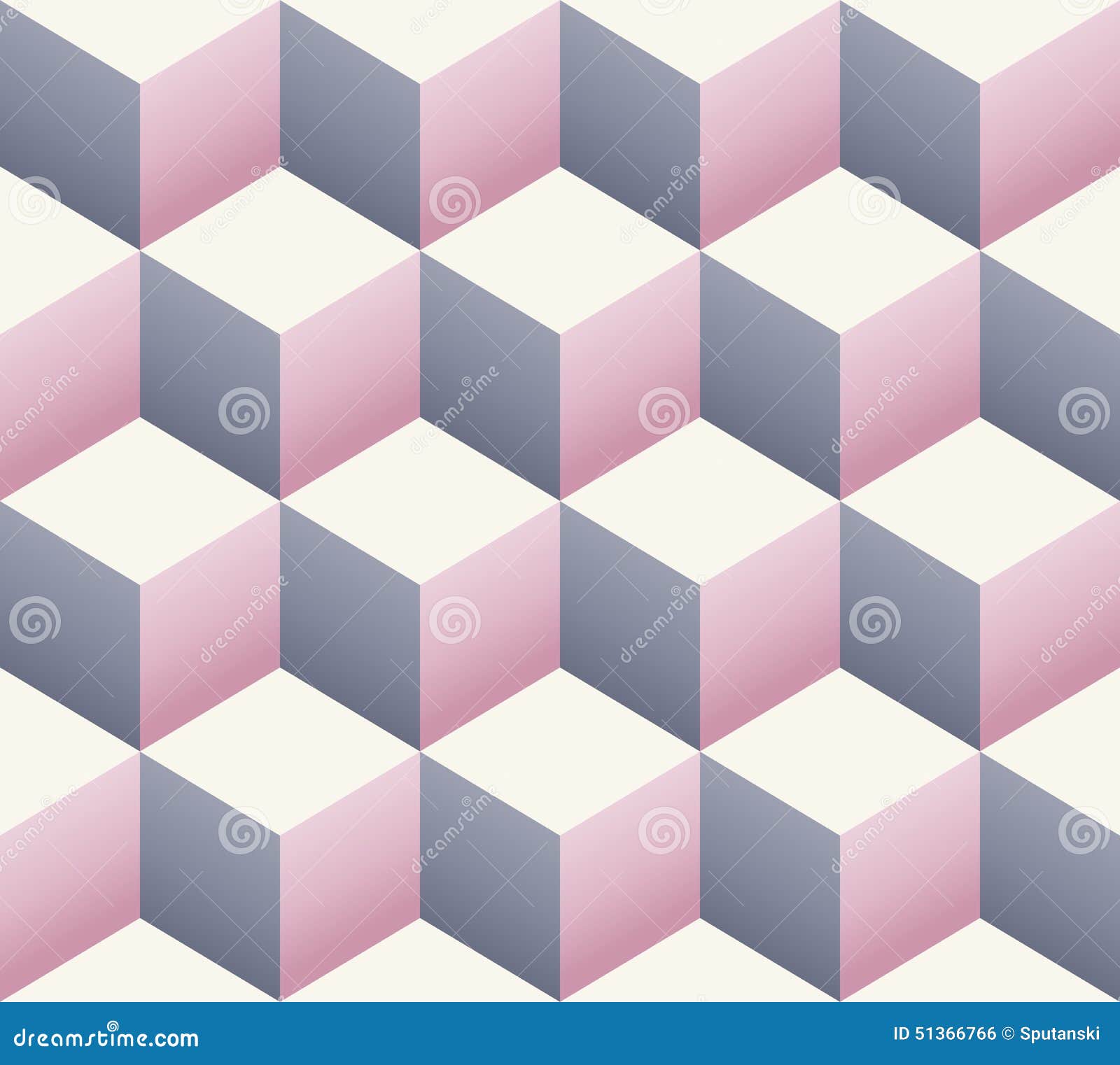 Seamless 3d Cube Pattern. Abstract Minimalistic Background. Vector ...