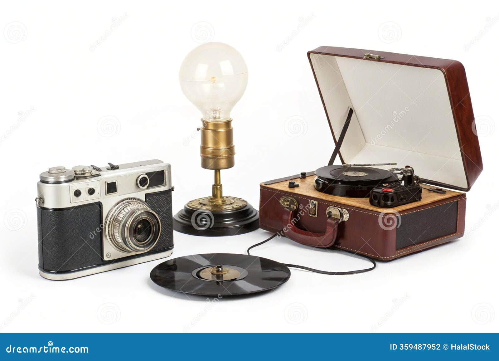 Vintage or Retro Set Isolated on White Stock Illustration ...