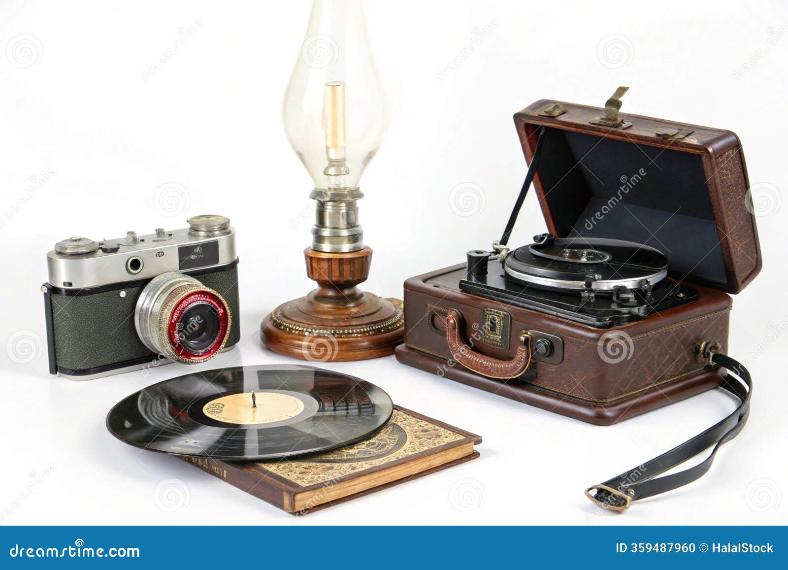 Vintage or Retro Set Isolated on White Stock Illustration ...