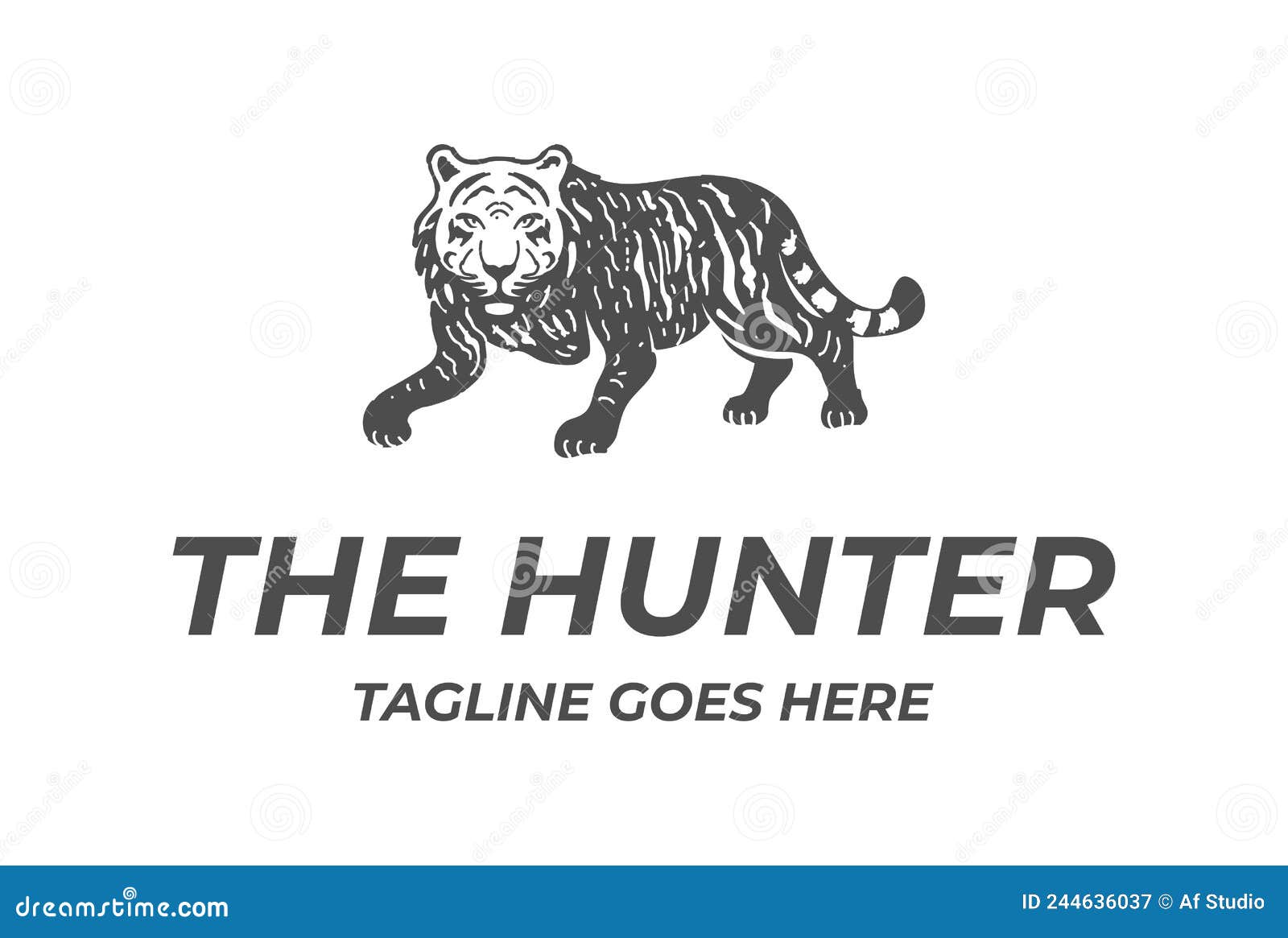 Vintage Retro Tiger Logo Design Vector Stock Vector - Illustration of ...