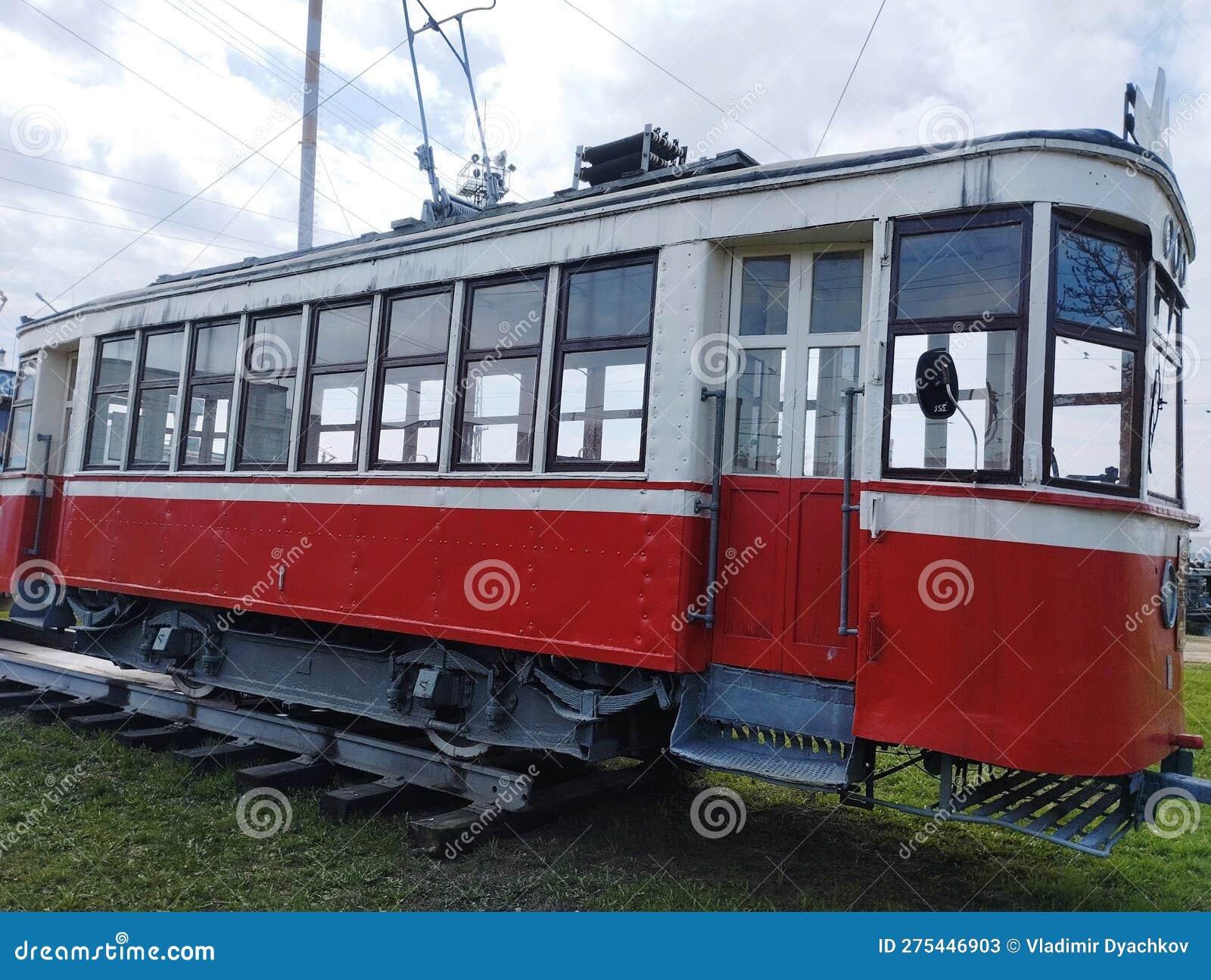 Vintage retro tram stock image. Image of train, trolley - 275446903